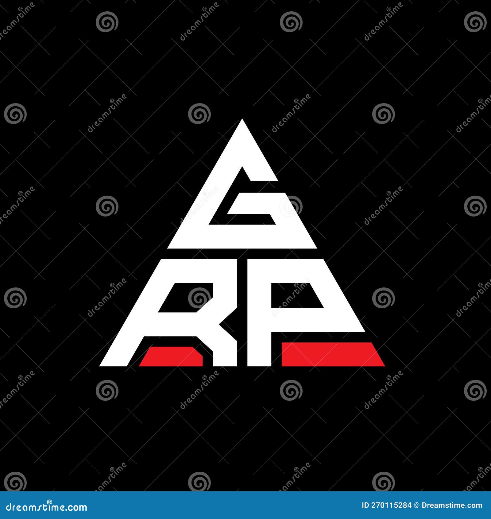 GRP Triangle Letter Logo Design With Triangle Shape. GRP Triangle Logo ...