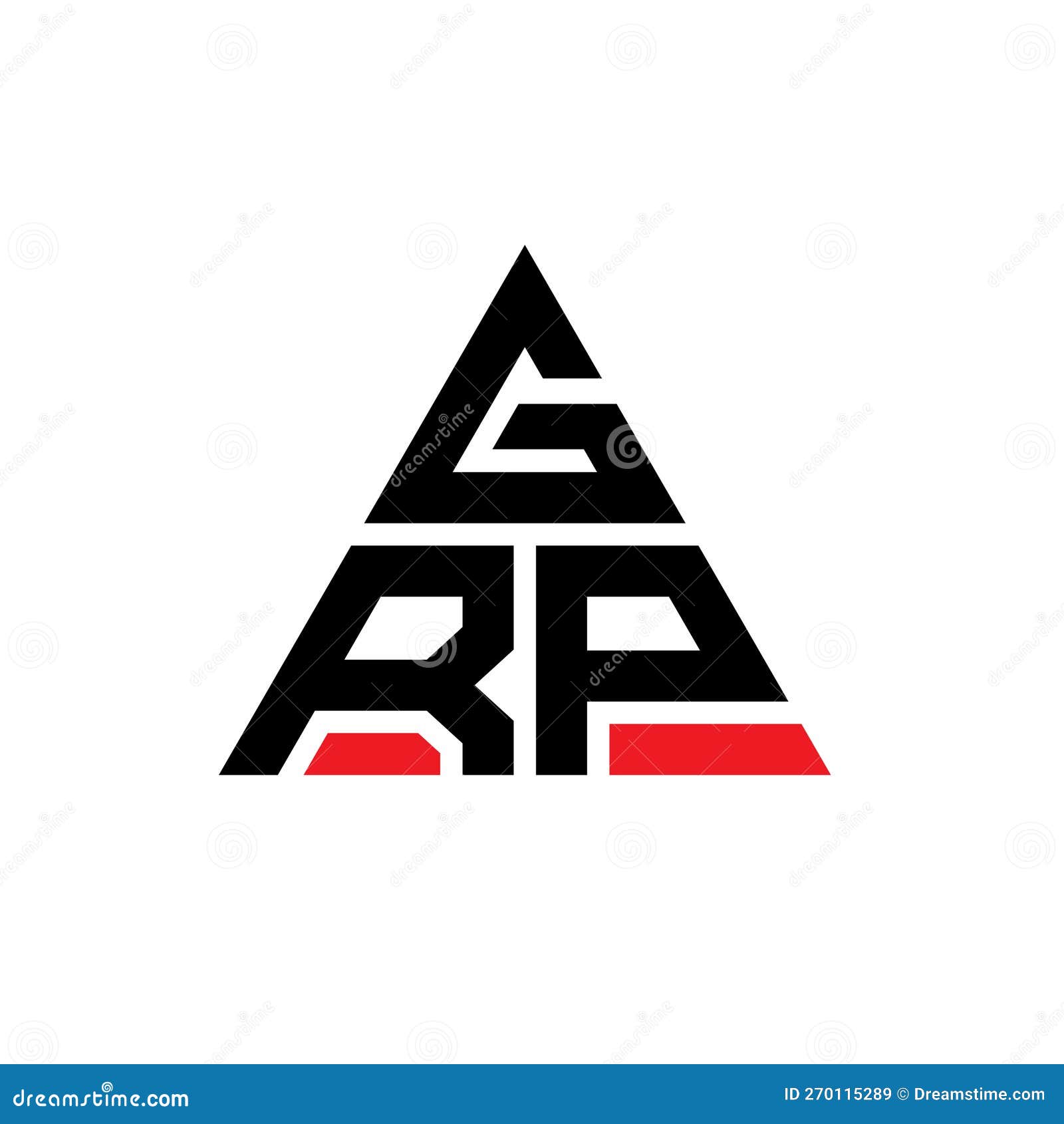 GRP Triangle Letter Logo Design With Triangle Shape. GRP Triangle Logo ...