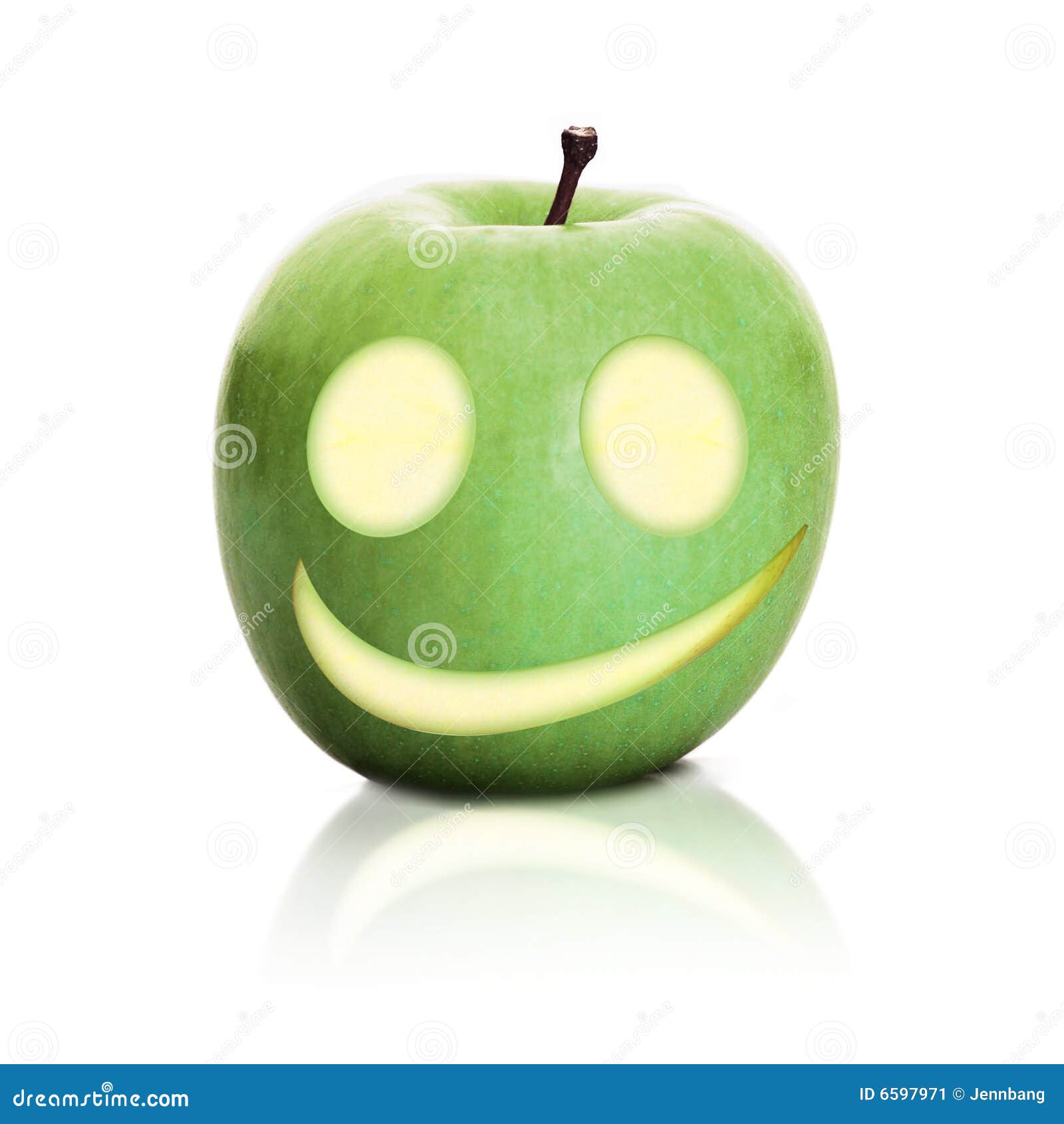Grreen apple smile stock image. Image of juice, smile - 6597971