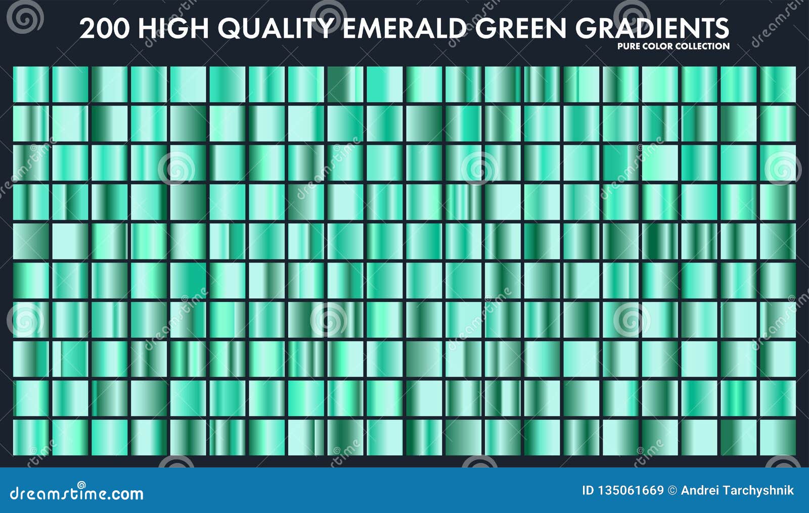 Grren Emerald Chrome Gradient Set,pattern,template.Nature,grass Colors ...
