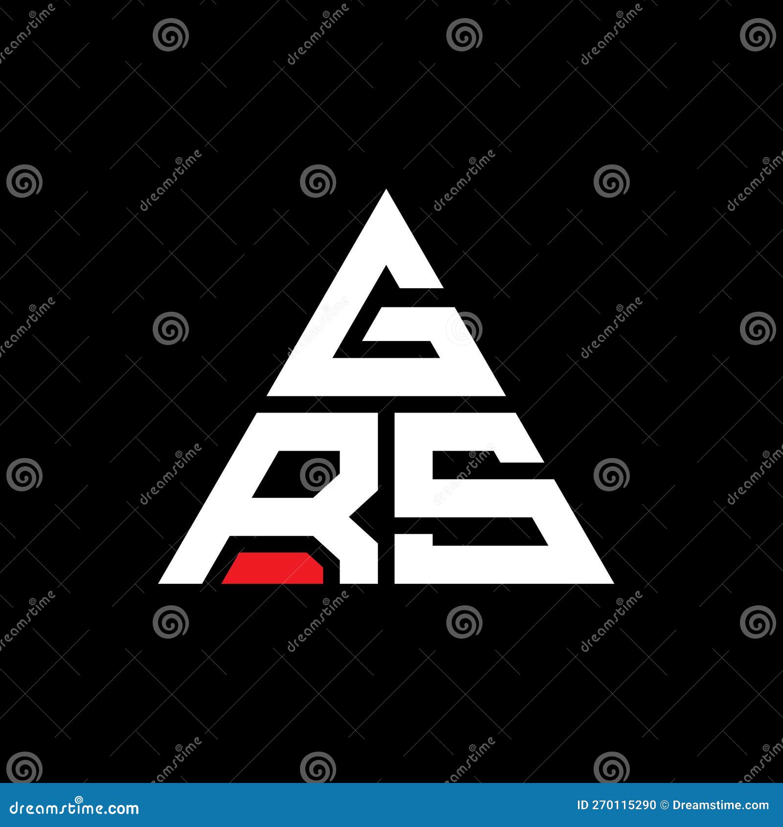 GRS Triangle Letter Logo Design with Triangle Shape. GRS Triangle Logo ...