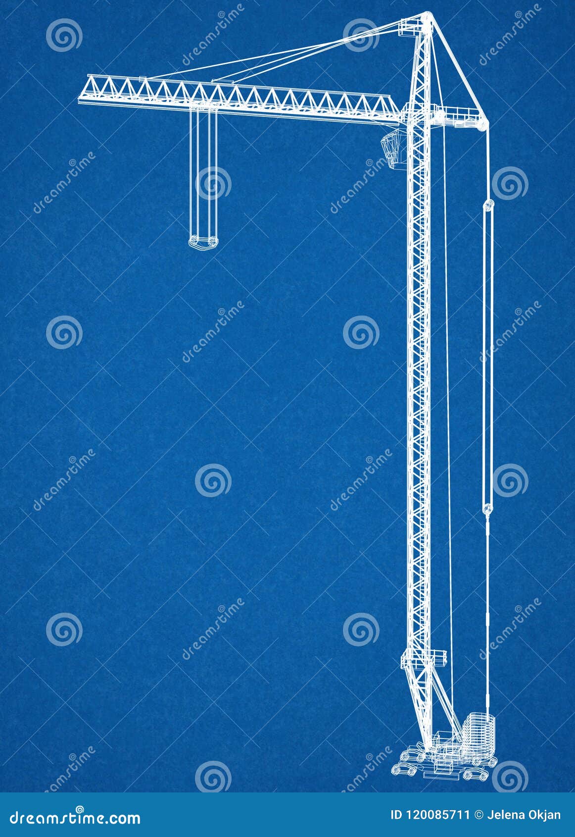 Gru - architetto Blueprint illustrazione di stock. Illustrazione di ...
