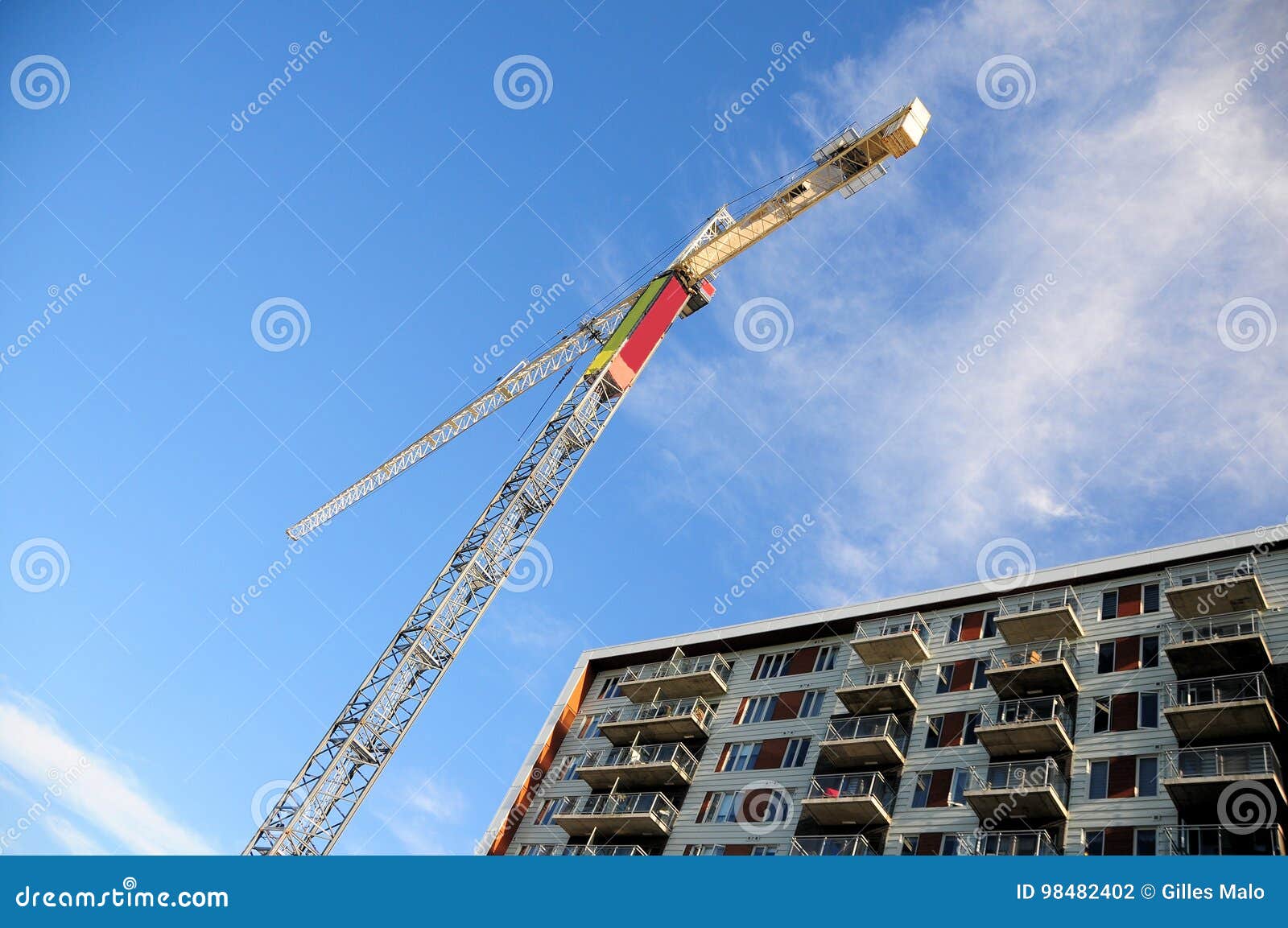 Gru, Costruzione Di Appartamento, Canada Fotografia Stock - Immagine di ...