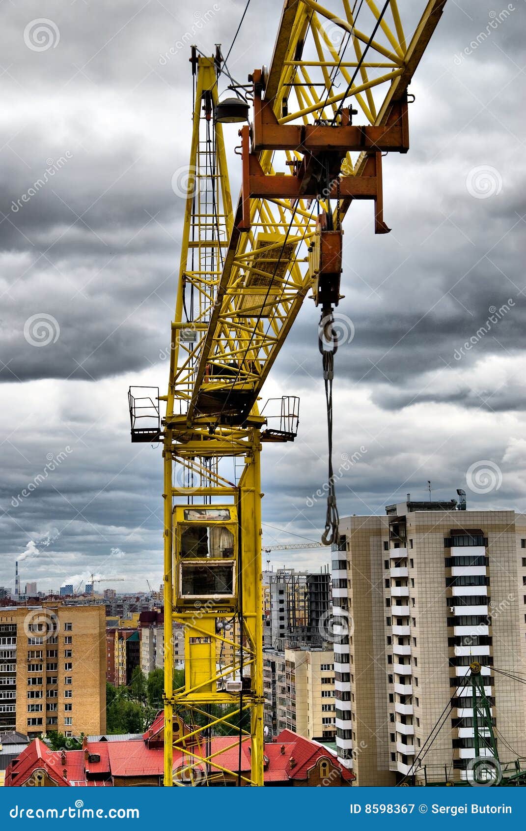 Gru di costruzione immagine stock. Immagine di costruzione - 8598367