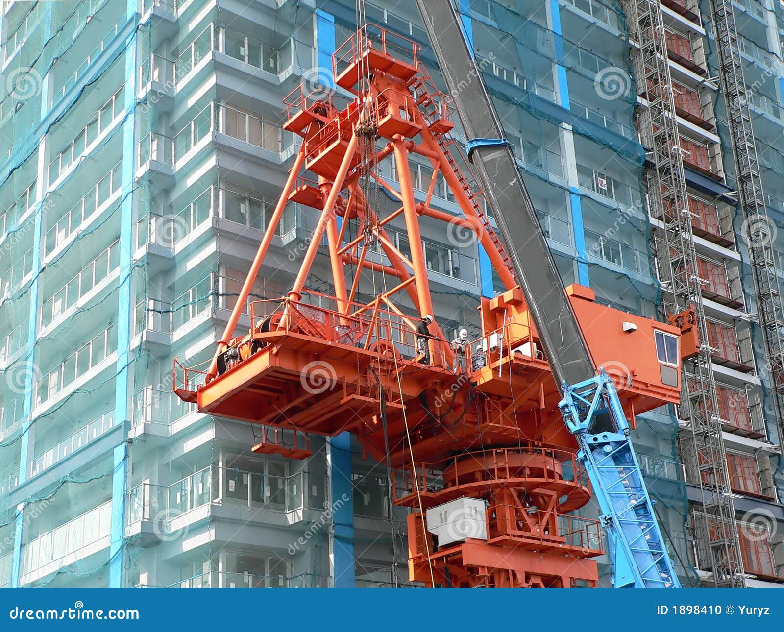 Gru Di Costruzione Industriale Fotografia Stock - Immagine di concreto ...