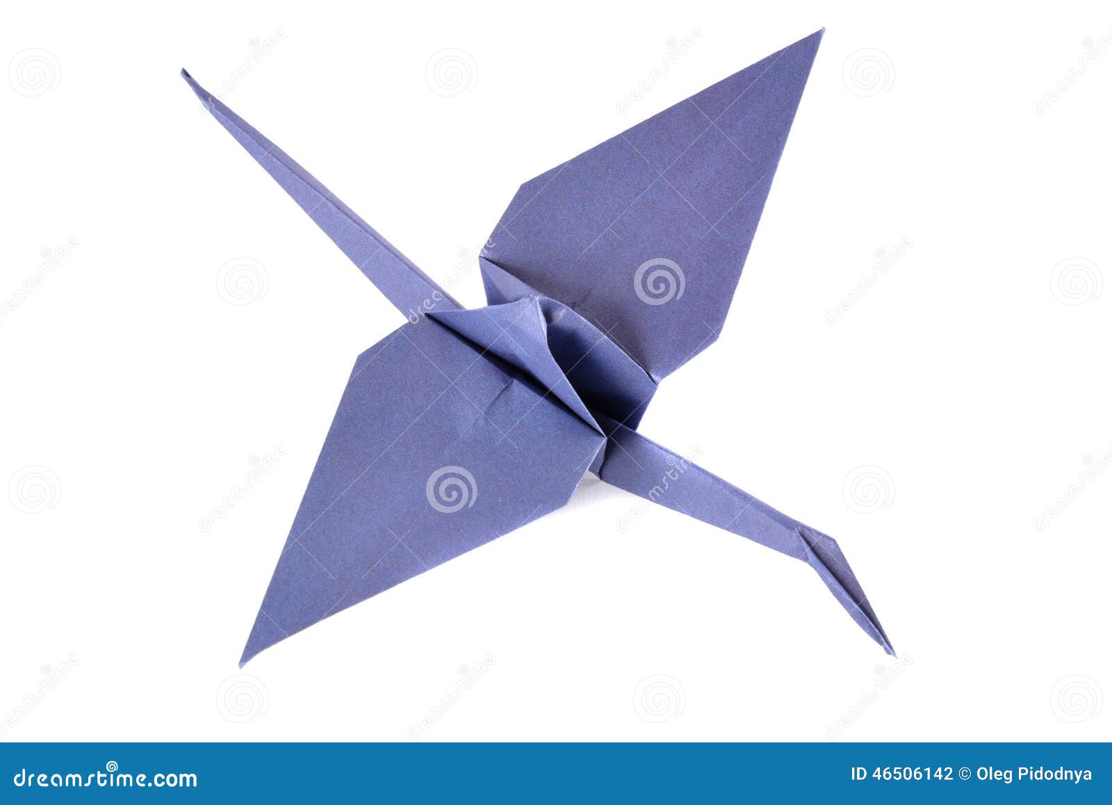 Gru Di Origami Isolata Sopra Bianco Fotografia Stock - Immagine di ...