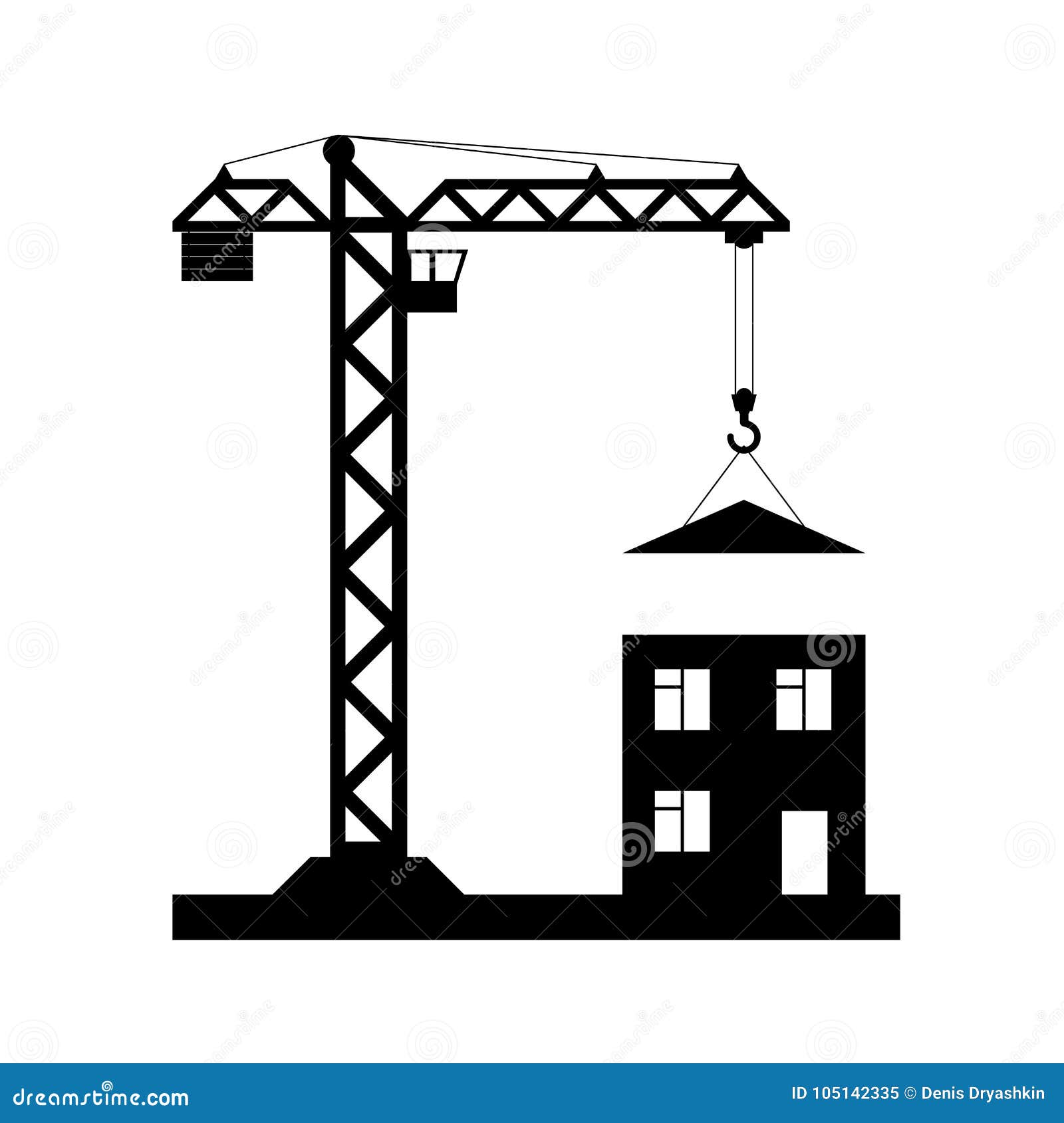 Gru a Torre - Icona Di Vettore Isolata Illustrazione Vettoriale ...