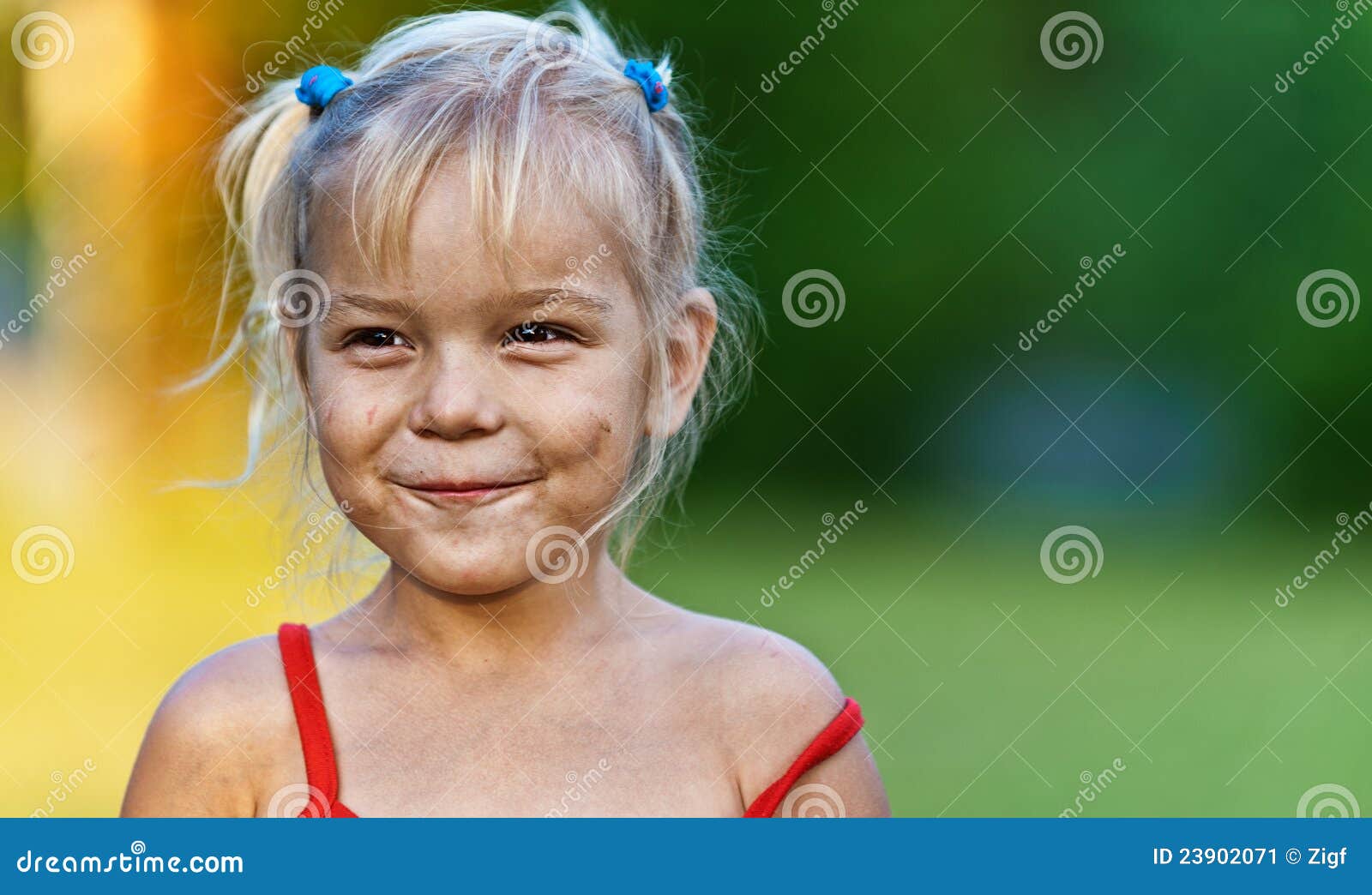 Grubby happy little girl stock image. Image of hair, cheerful - 23902071