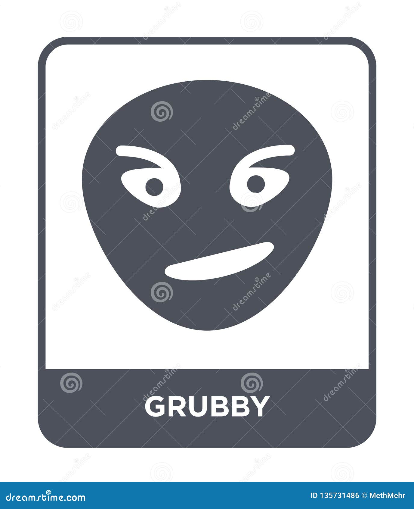 Grubby Icon in Trendy Design Style. Grubby Icon Isolated on White ...