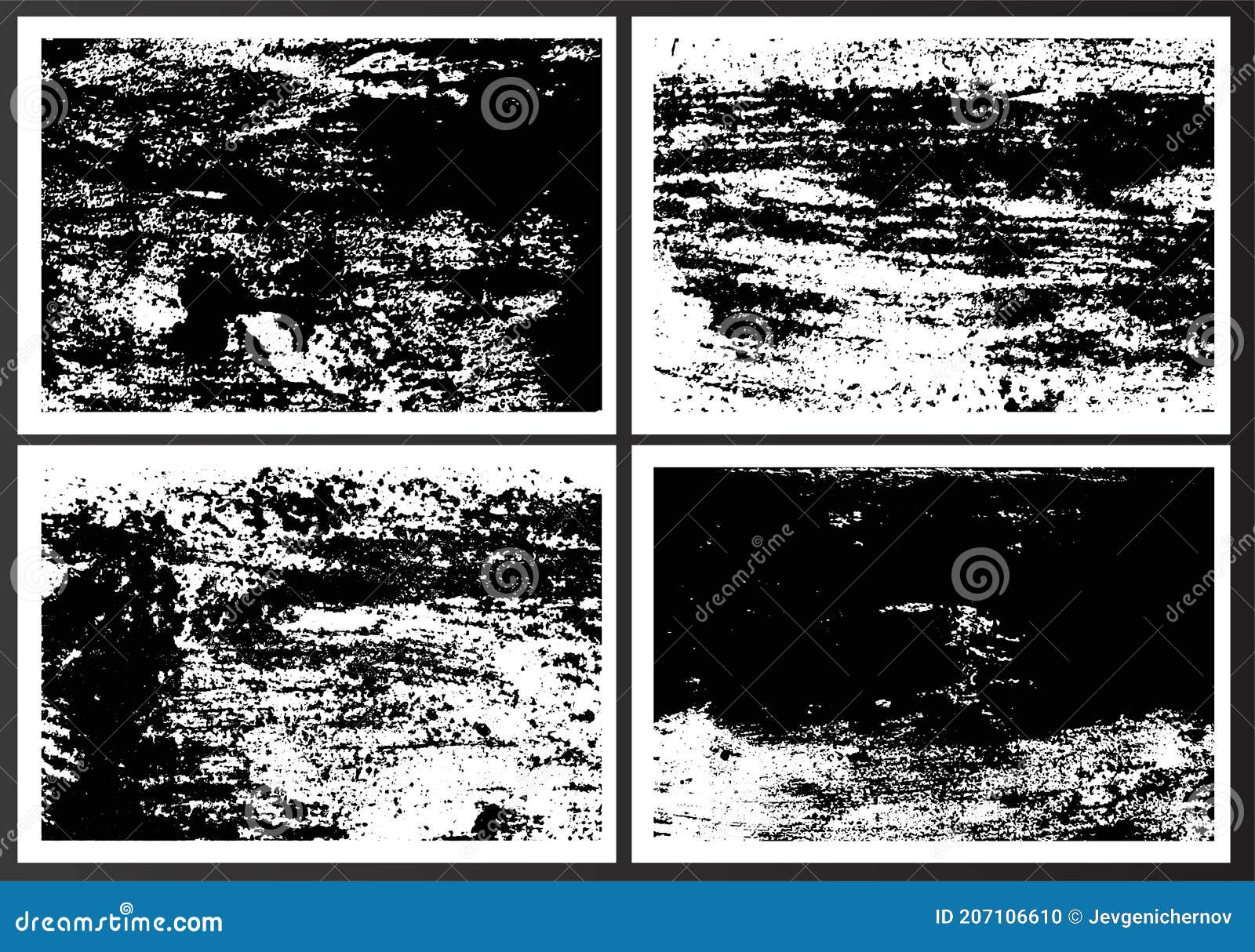 Grudge Textures Set Isolated on White 4 Stock Vector - Illustration of ...