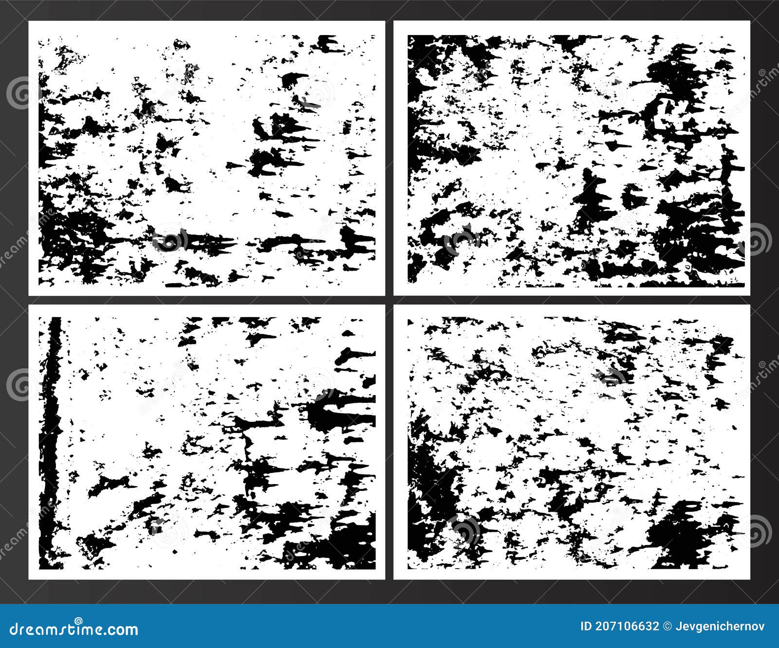 Grudge Textures Set Isolated on White 5 Stock Vector - Illustration of ...