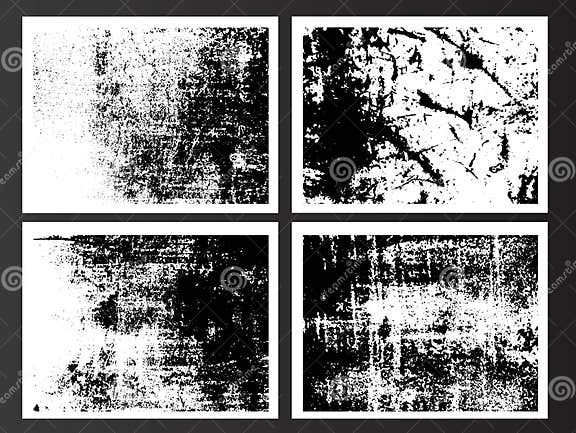 Grudge Textures Set Isolated on White 8 Stock Vector - Illustration of ...