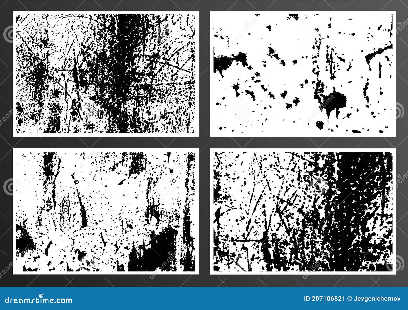 Grudge Textures Set Isolated on White Stock Vector - Illustration of ...