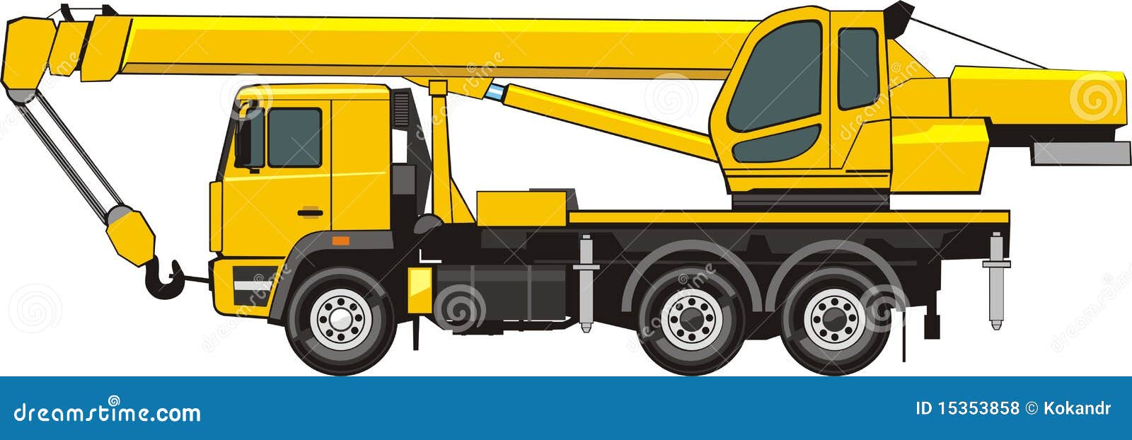 Grue mobile illustration de vecteur. Illustration of automatique - 15353858