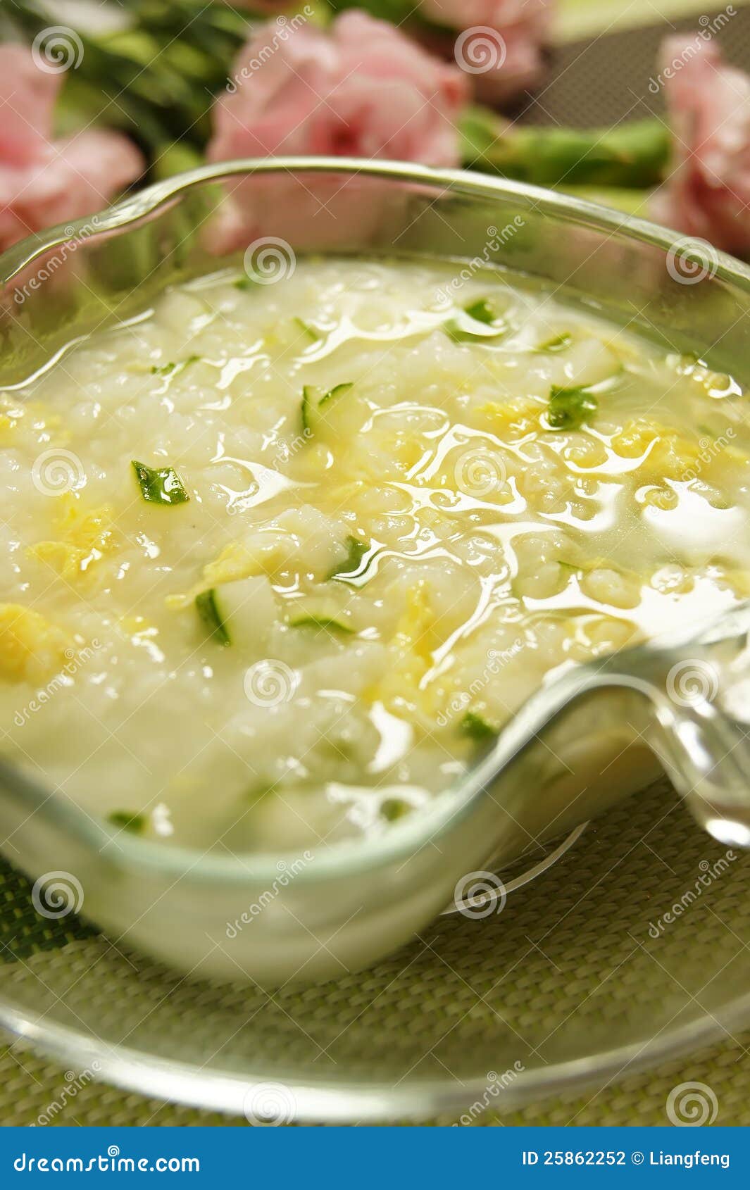 Gruel stock photo. Image of plate, soup, food, scallion - 25862252