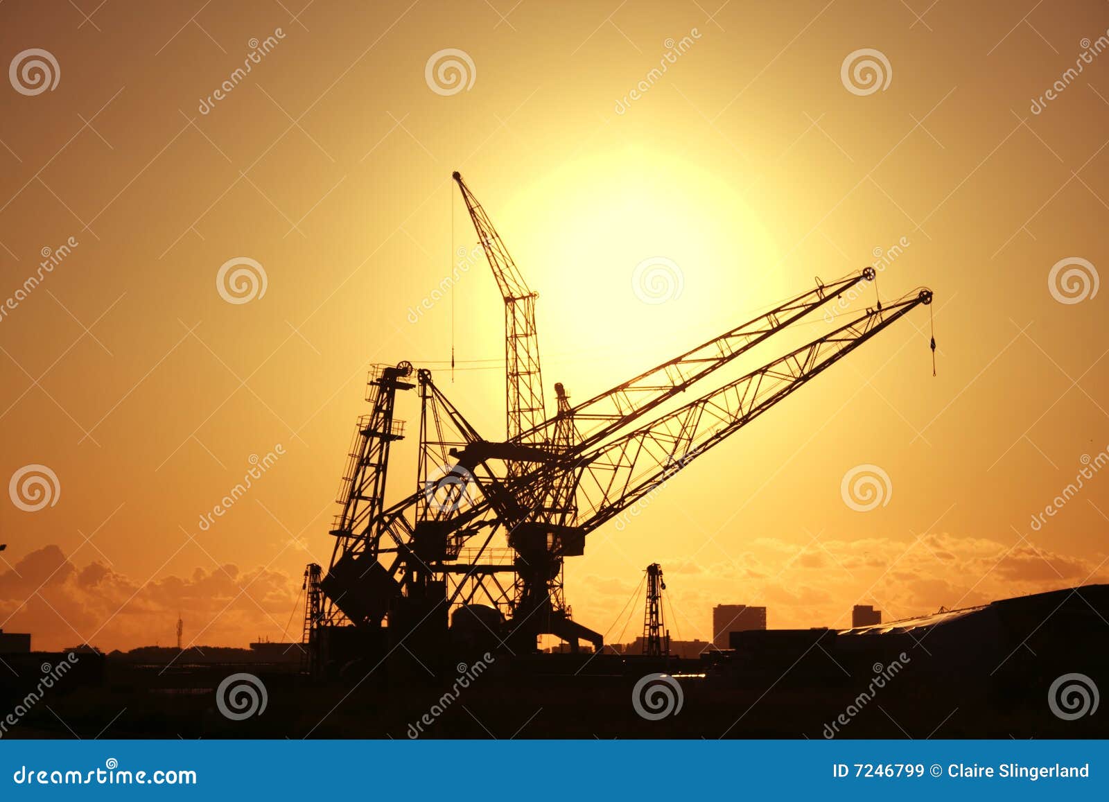 Grues image stock. Image du matériel, port, industriel - 7246799