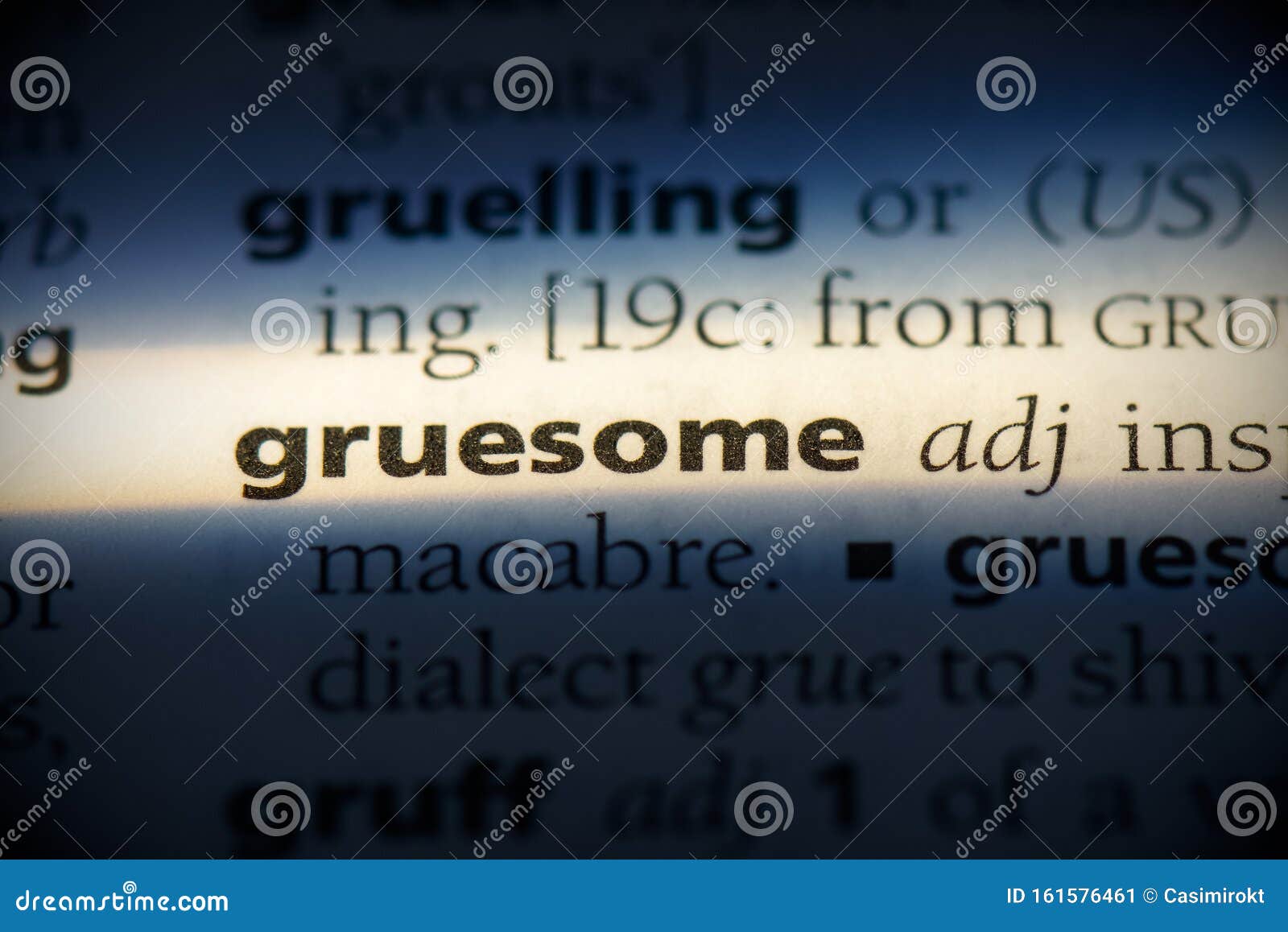 Gruesome stock image. Image of highlighted, vocabulary - 161576461