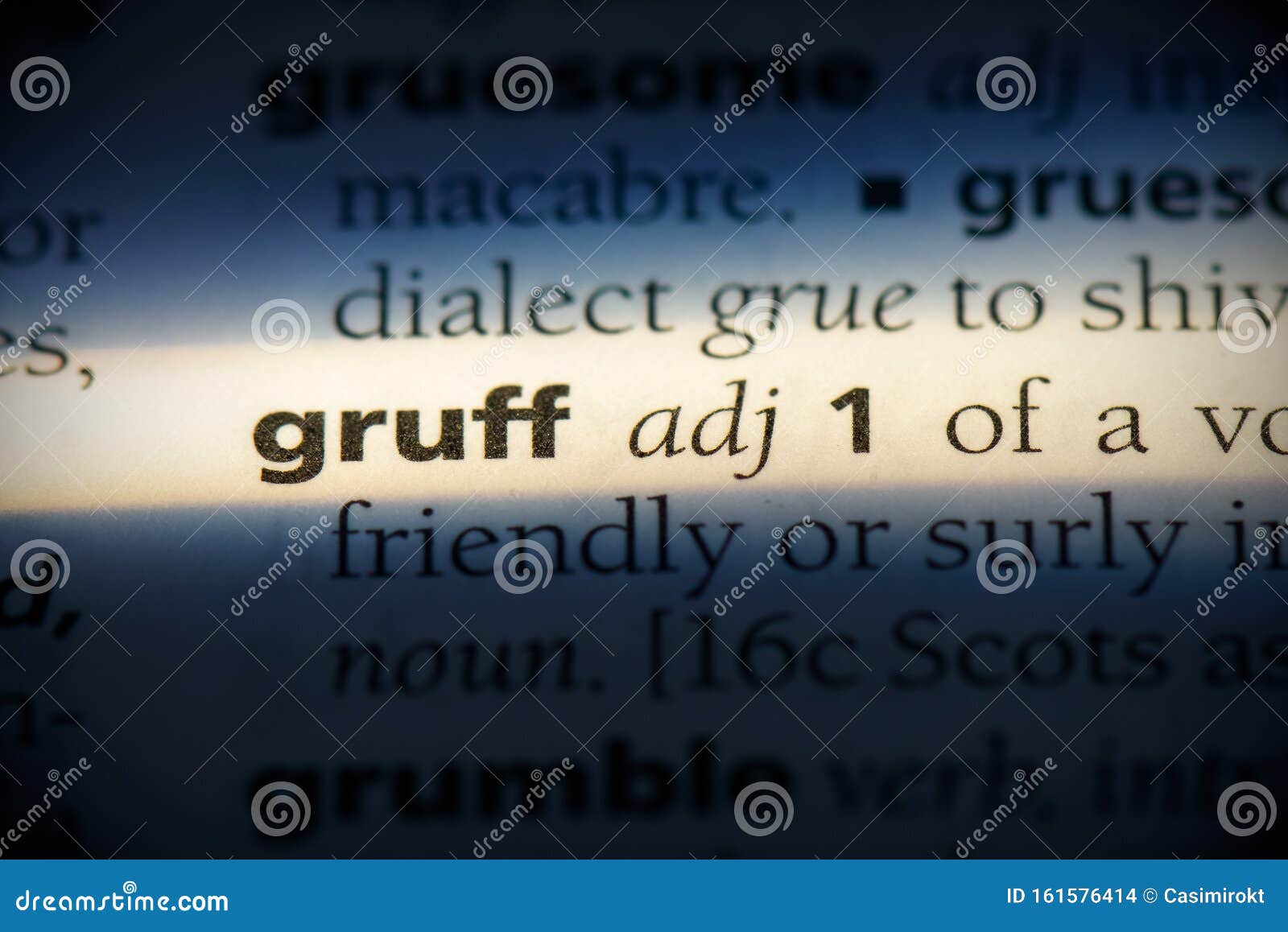 Gruff stock photo. Image of word, page, highlighted - 161576414