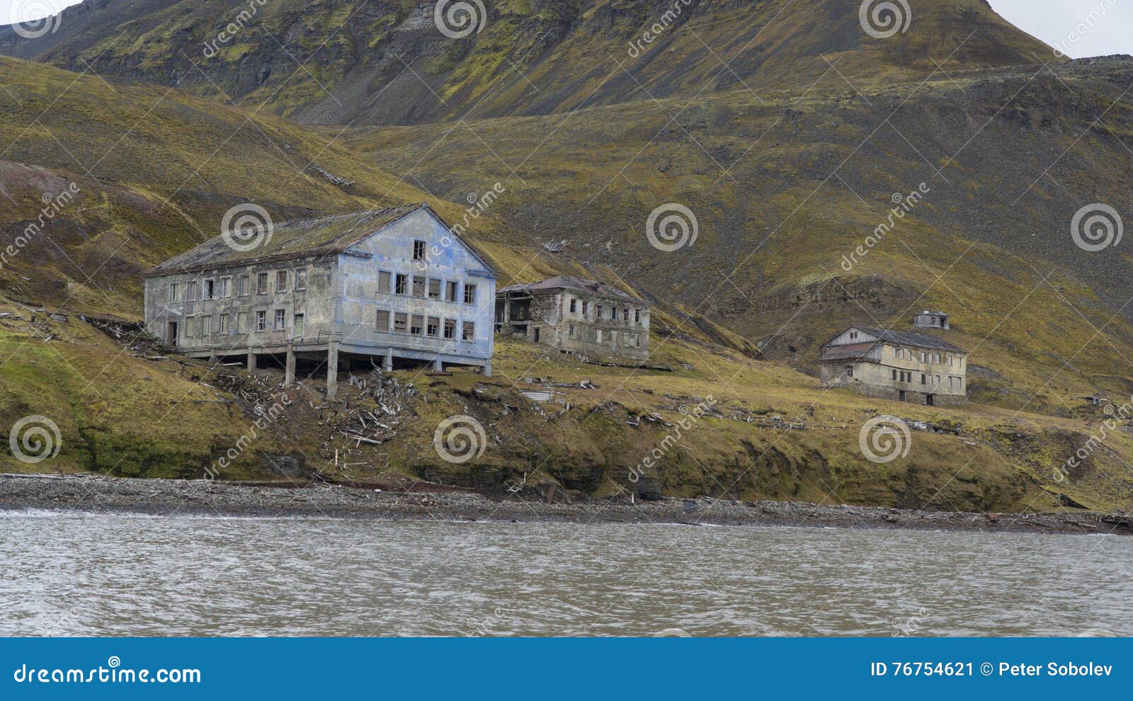 Grumant Settlement. Svalbard Stock Image - Image of northern ...