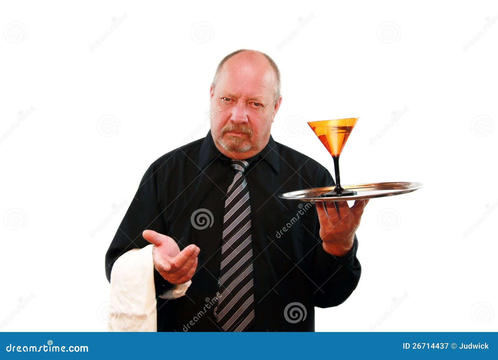 Grumpy Bartender stock image. Image of worker, waiter - 26714437