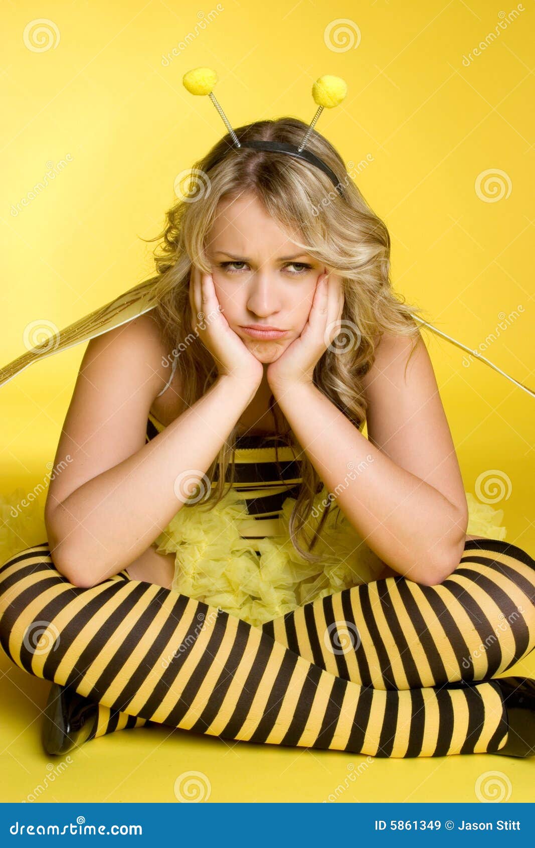 Grumpy Bee Costume stock image. Image of dressup, blond - 5861349