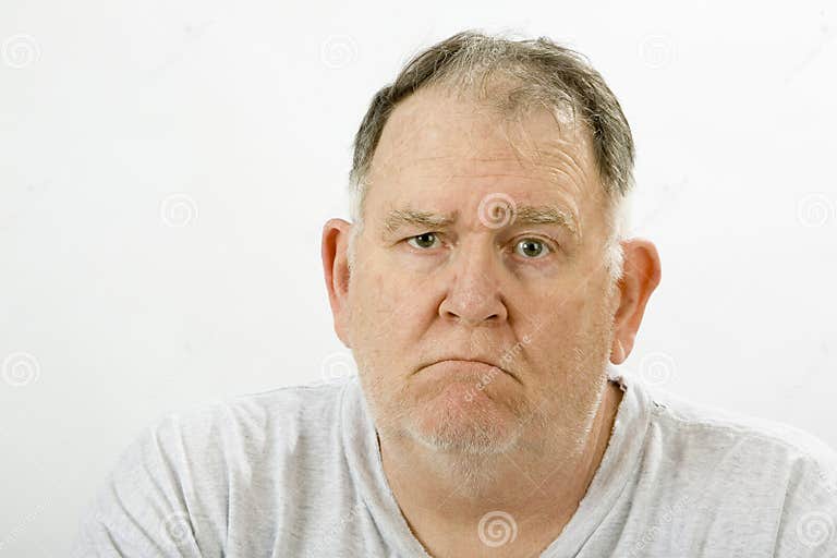 Grumpy big guy stock photo. Image of senior, amuss, depressed - 5014890