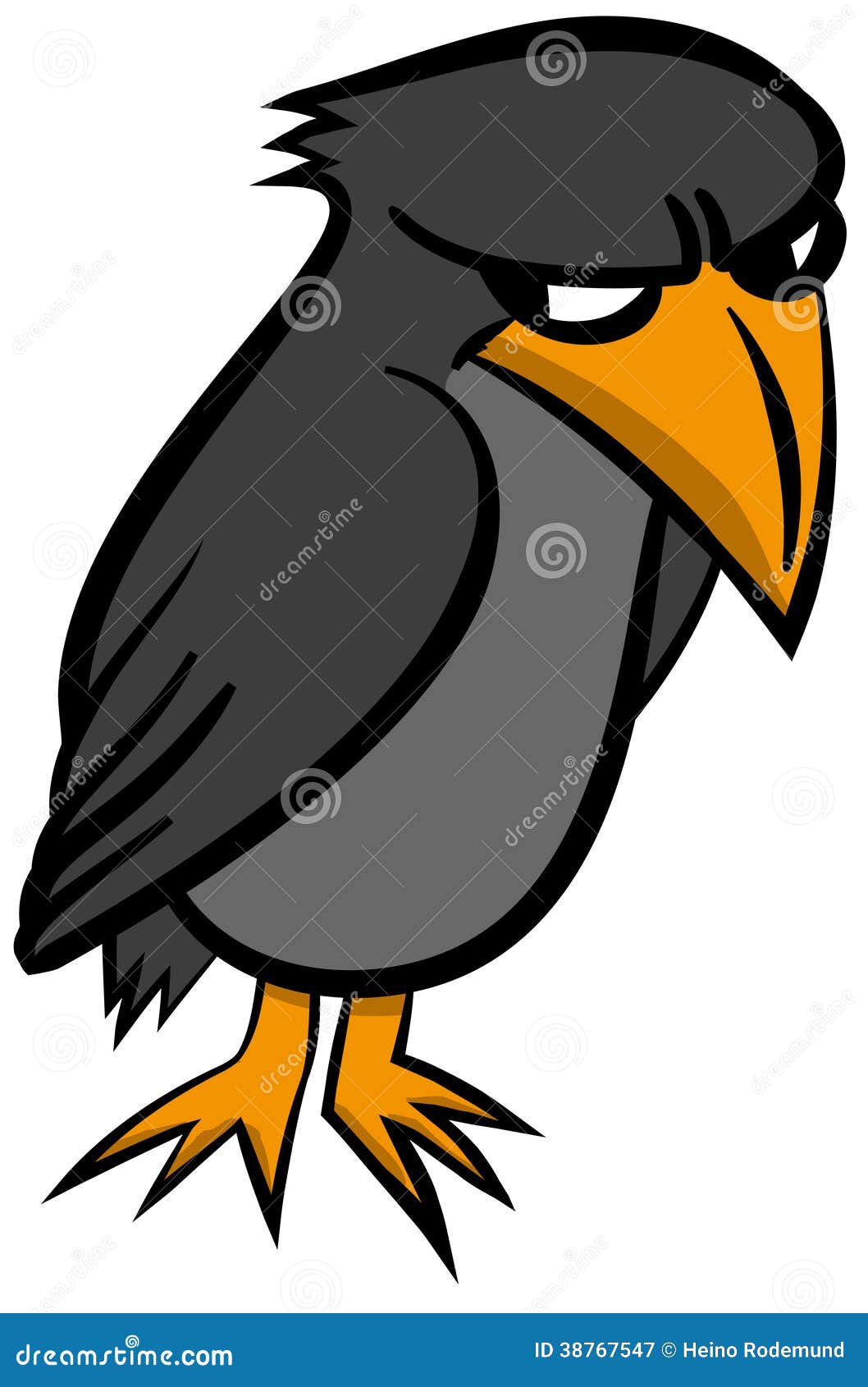 Grumpy bird stock illustration. Illustration of cartoon - 38767547