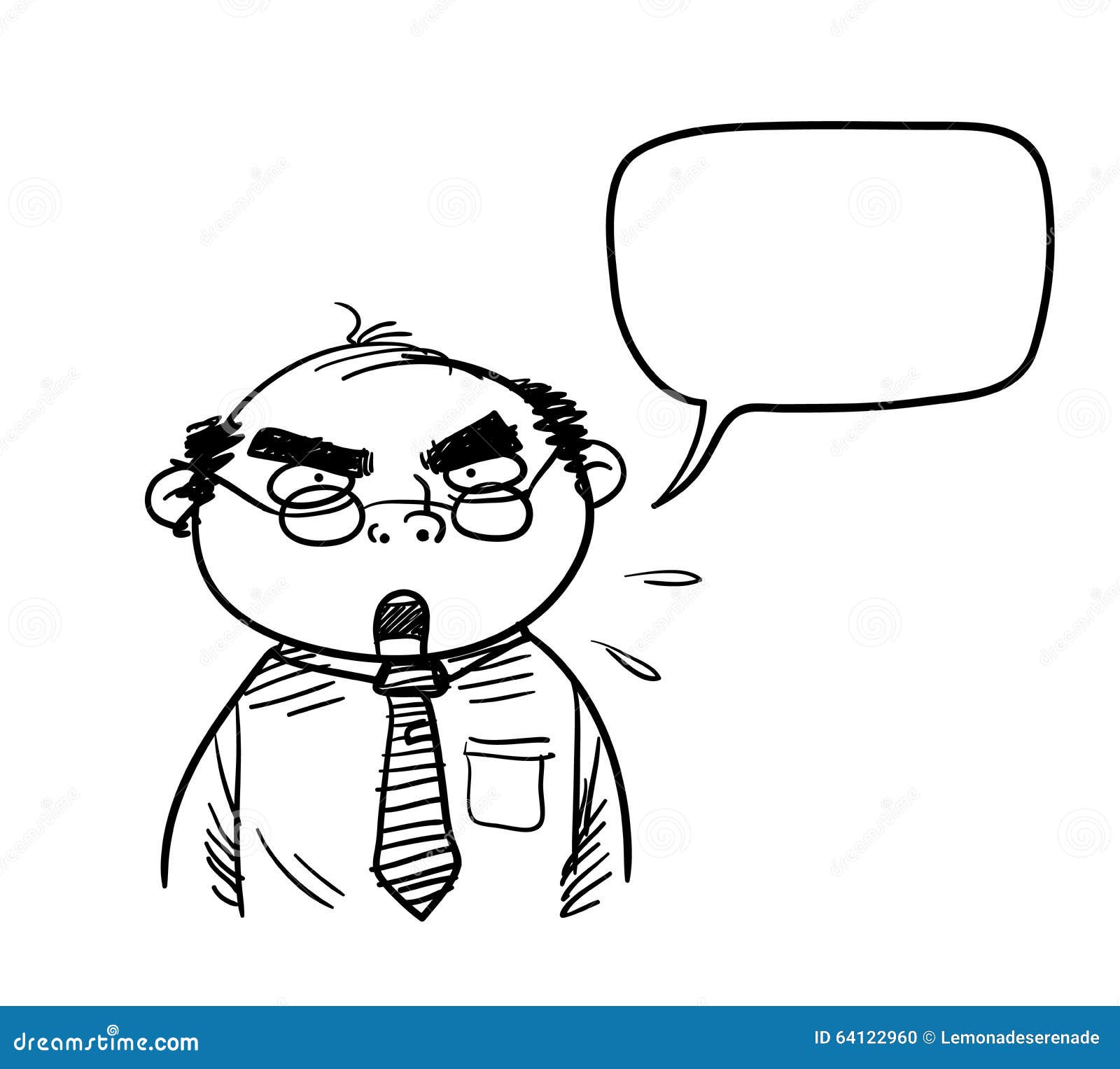 Grumpy Boss Stock Vector Illustration Of Obnoxious Vector 64122960