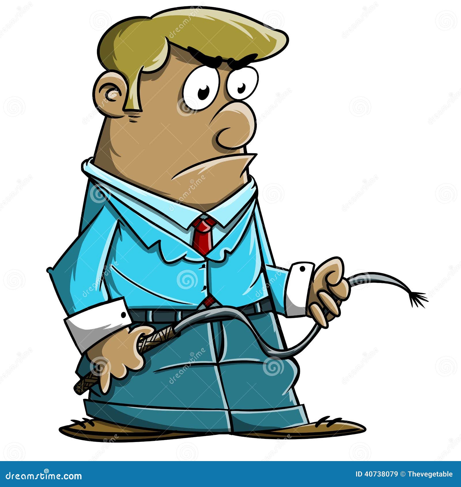 Grumpy boss stock illustration. Illustration of hand - 40738079