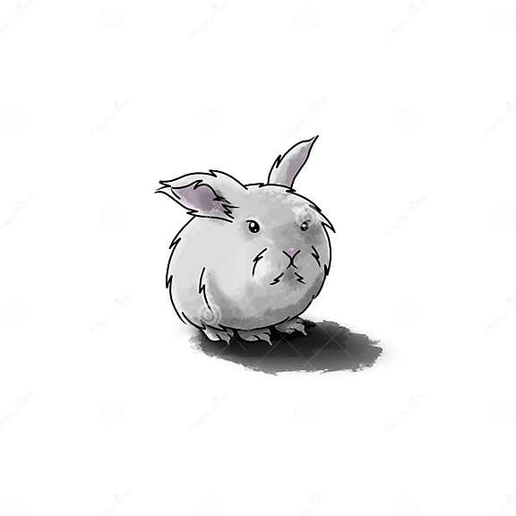Grumpy Bunny stock photo. Image of bunny, cartoon, doodle - 191726622