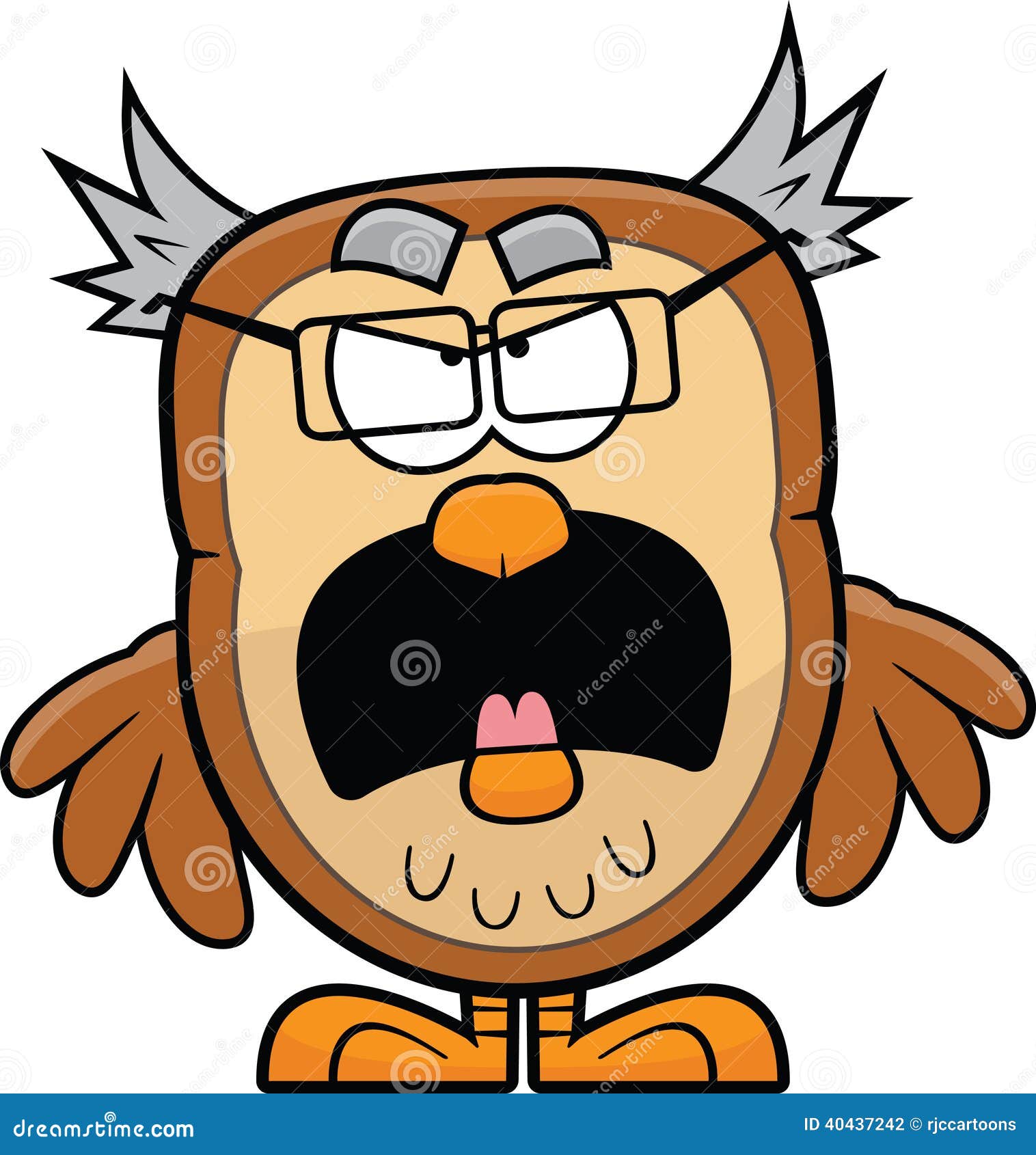 Grumpy Owl Cartoon
