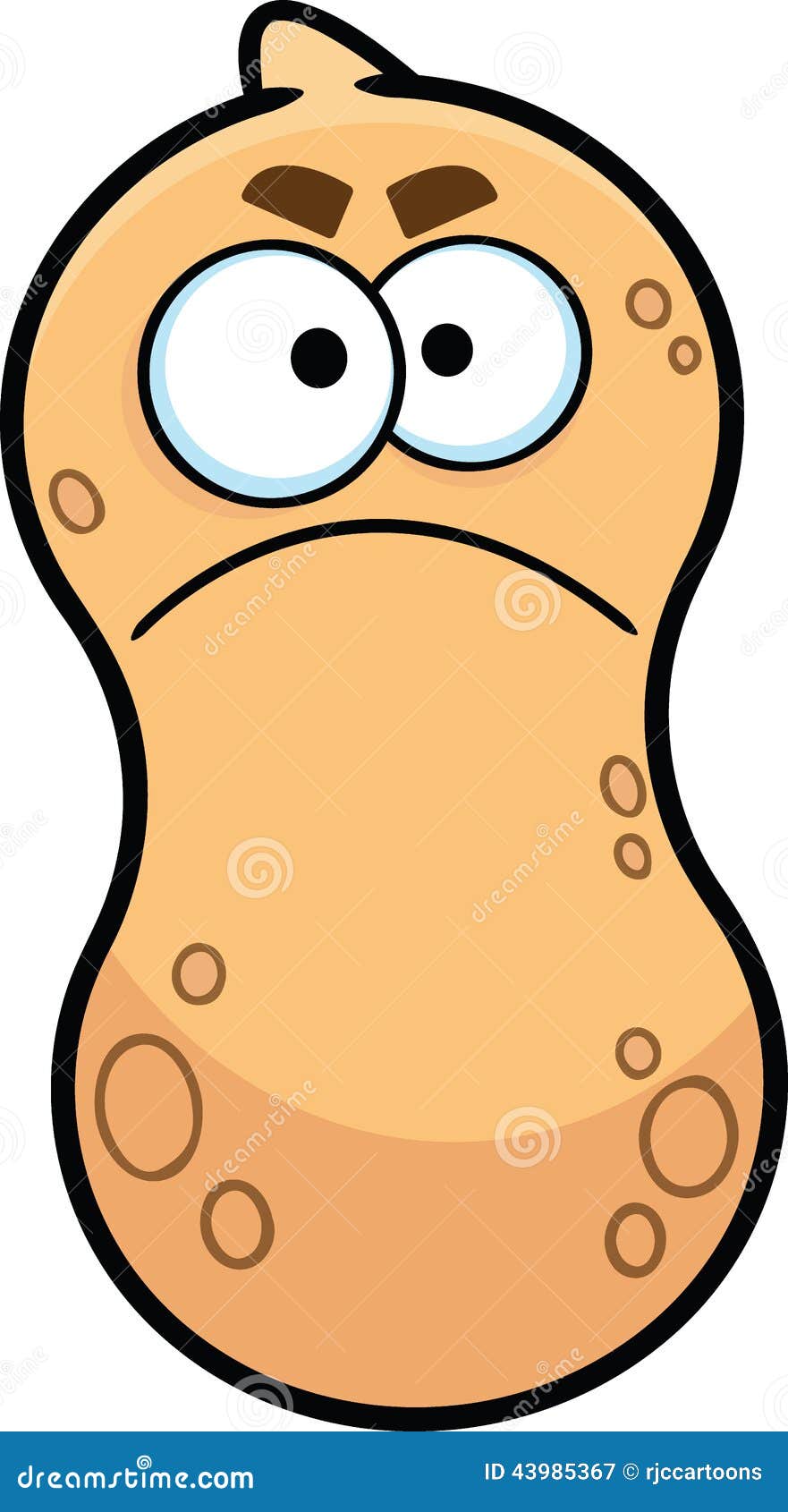 Grumpy Cartoon Peanut stock vector. Illustration of clip - 43985367