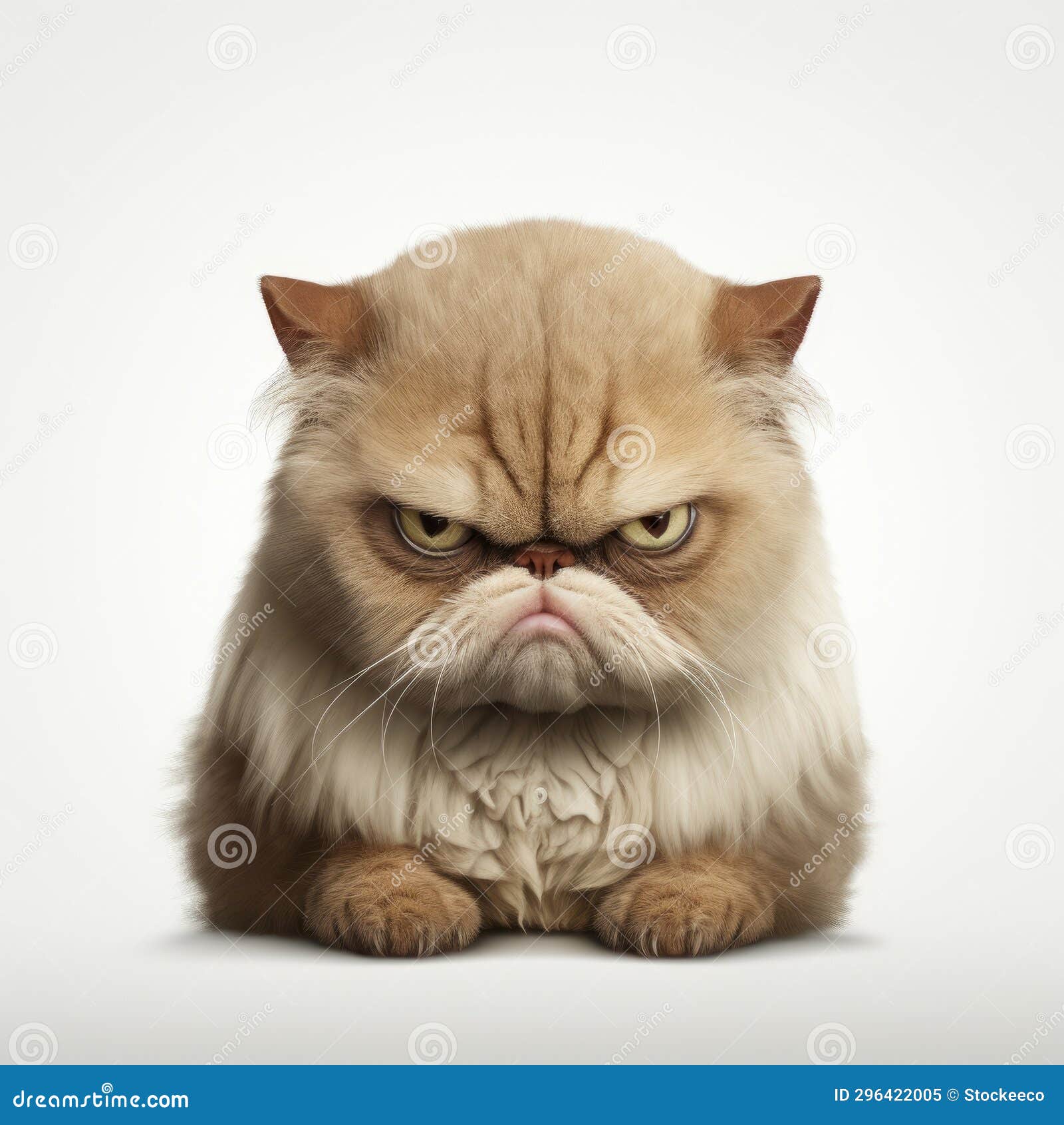 Grumpy Cat with Furry Expression in Mike Campau Style Stock ...