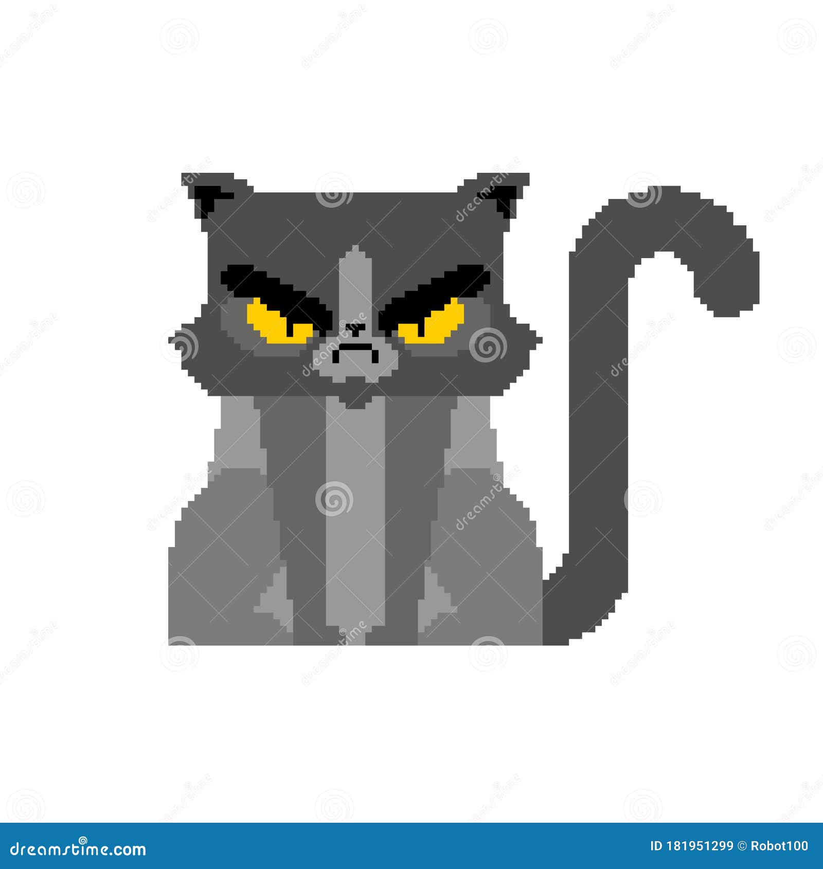 Pixel Art Angry Mechanic Vector Illustration | CartoonDealer.com #122886884