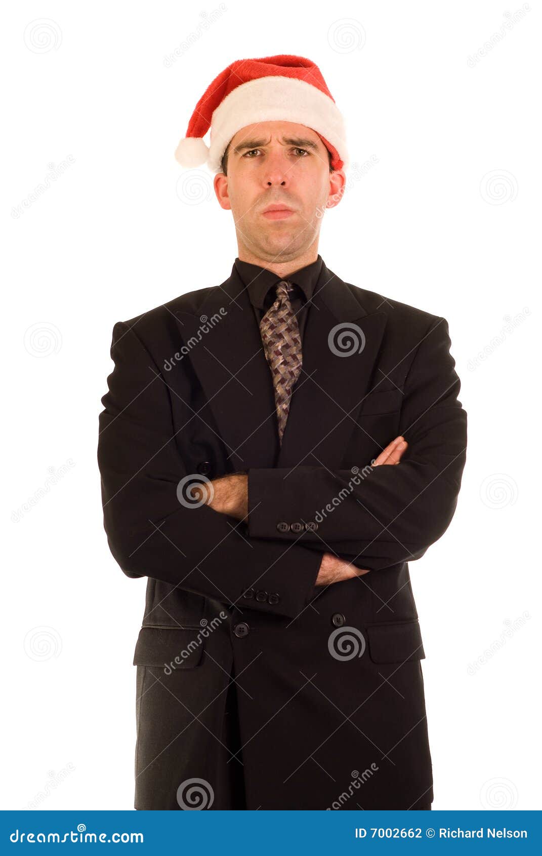 Grumpy Christmas Employee stock photo. Image of caucasian - 7002662
