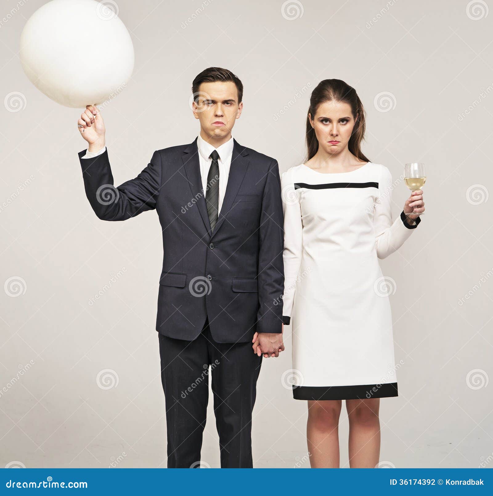 Grumpy Couple before New Year S Eve Party Stock Photo - Image of ...