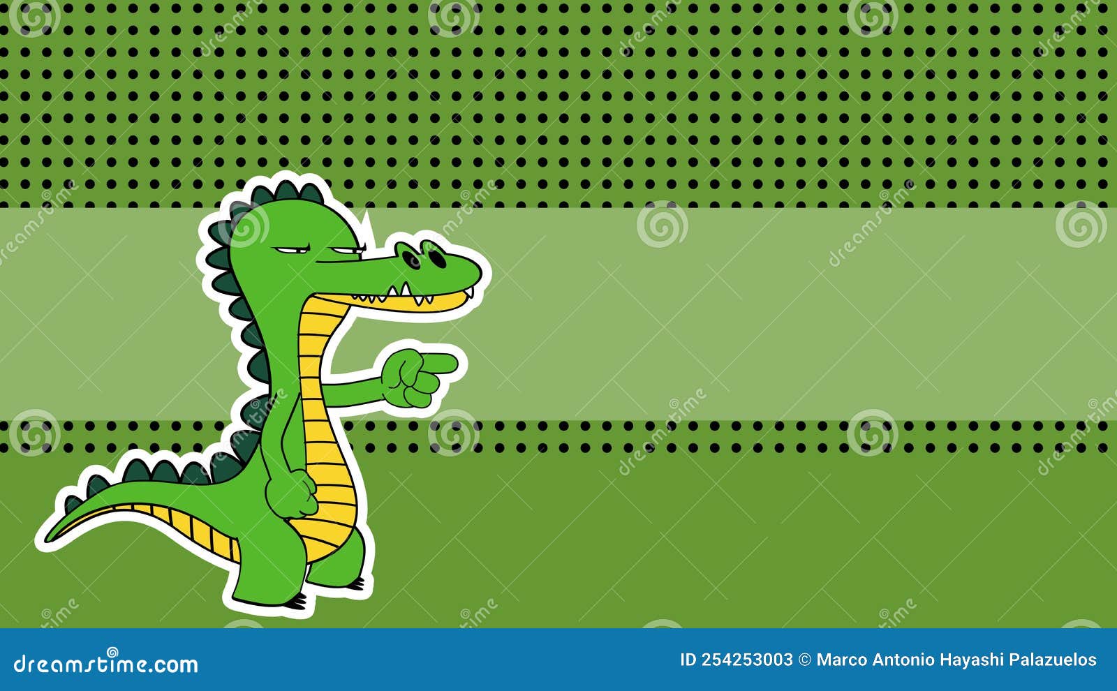 Grumpy Alligator Looks Skeptical Vector Illustration | CartoonDealer ...