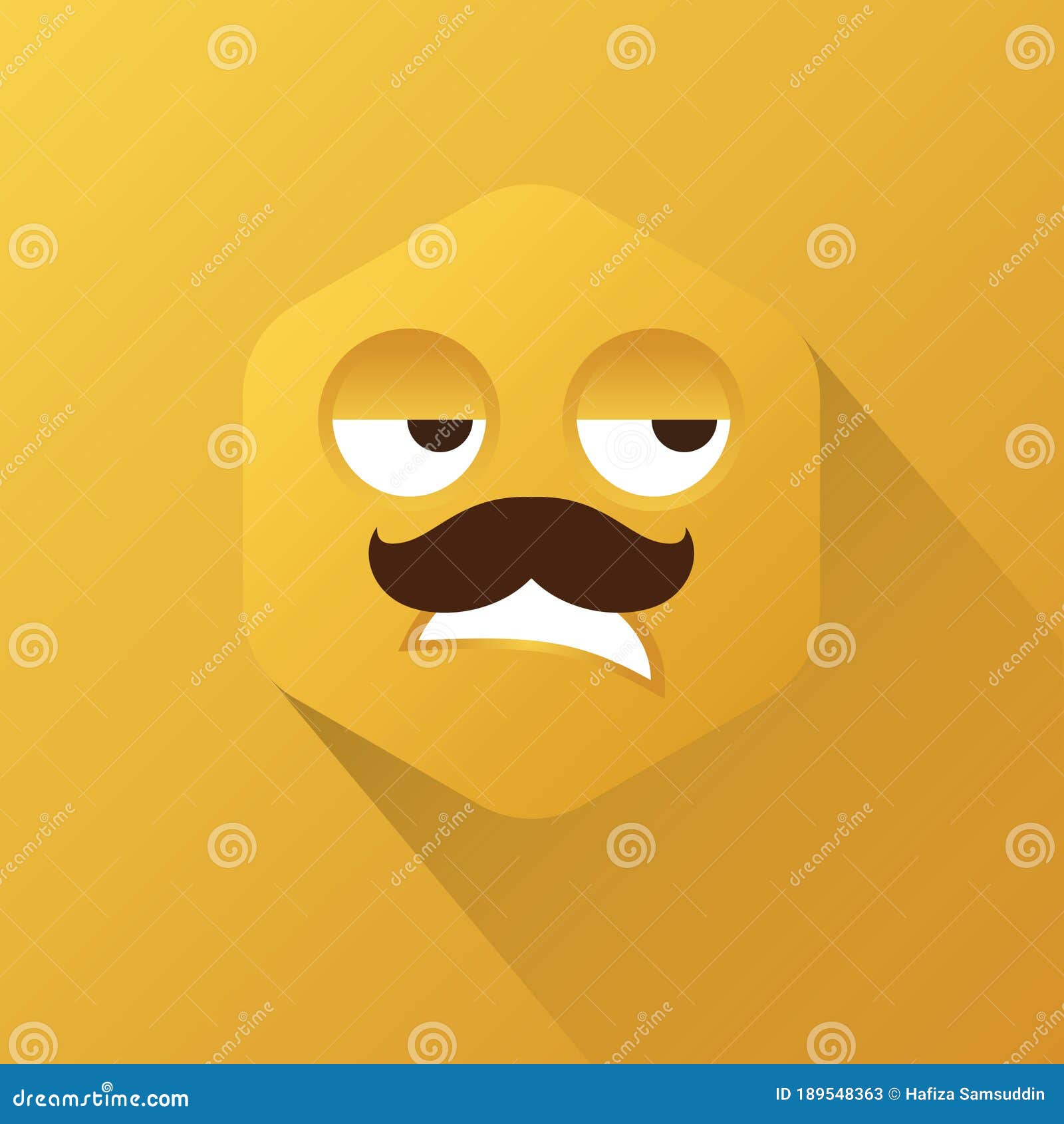 Grumpy Emoticon. Vector Illustration Decorative Design Stock Vector ...