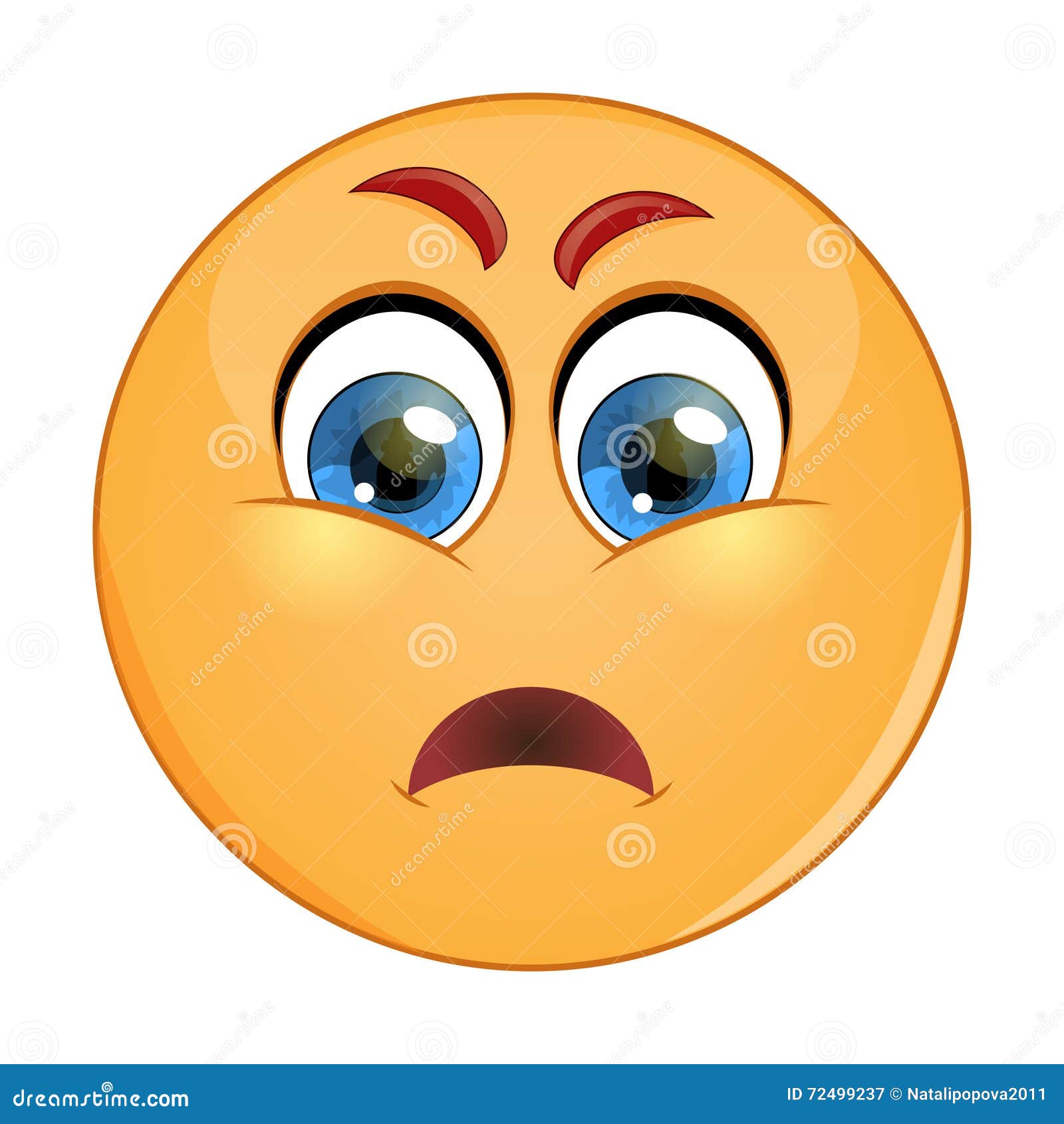 Grumpy Emoticon. Vector Illustration On White Background ...