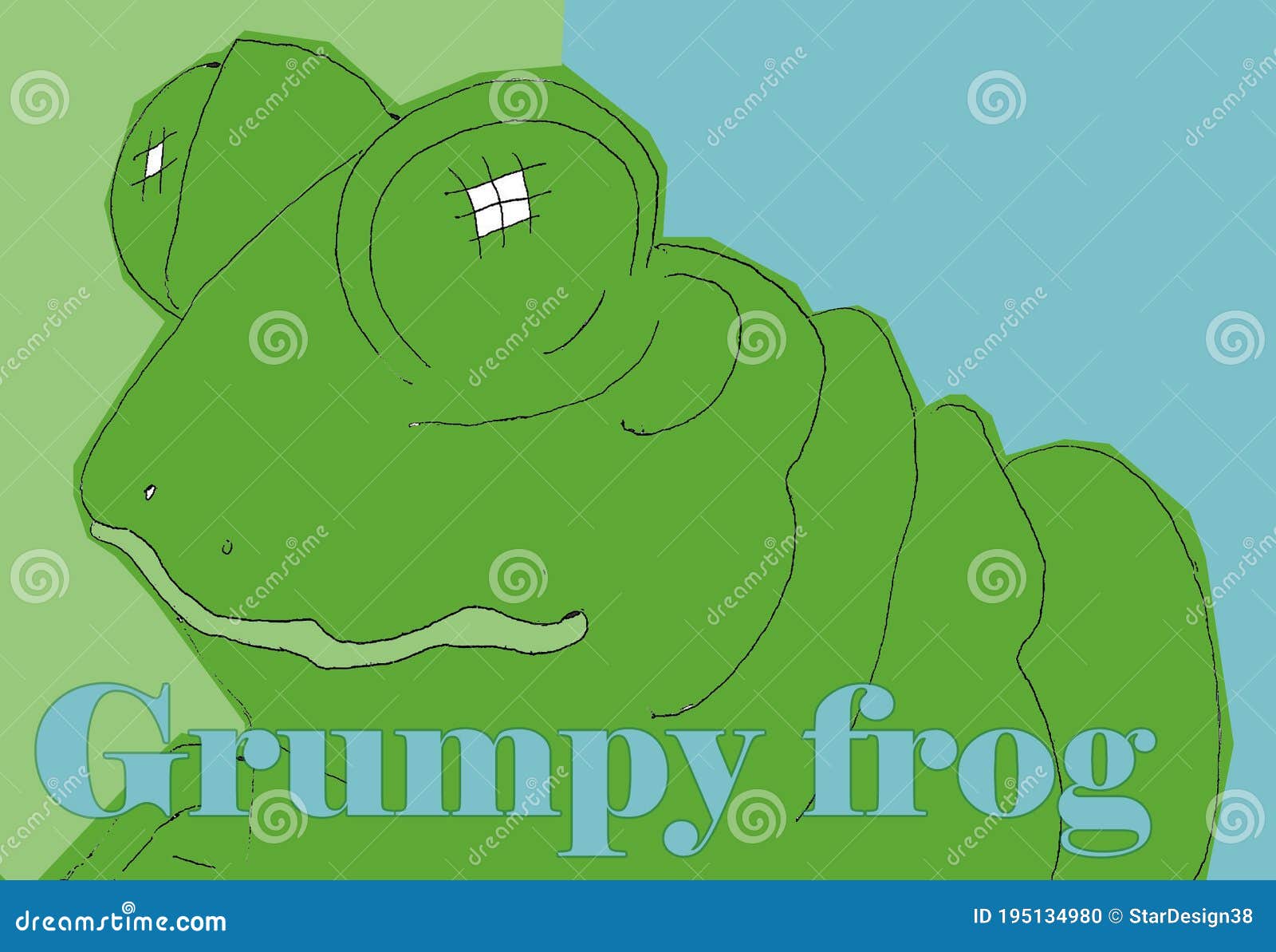 Grumpy Fat Frog Cartoon Character | CartoonDealer.com #21144673