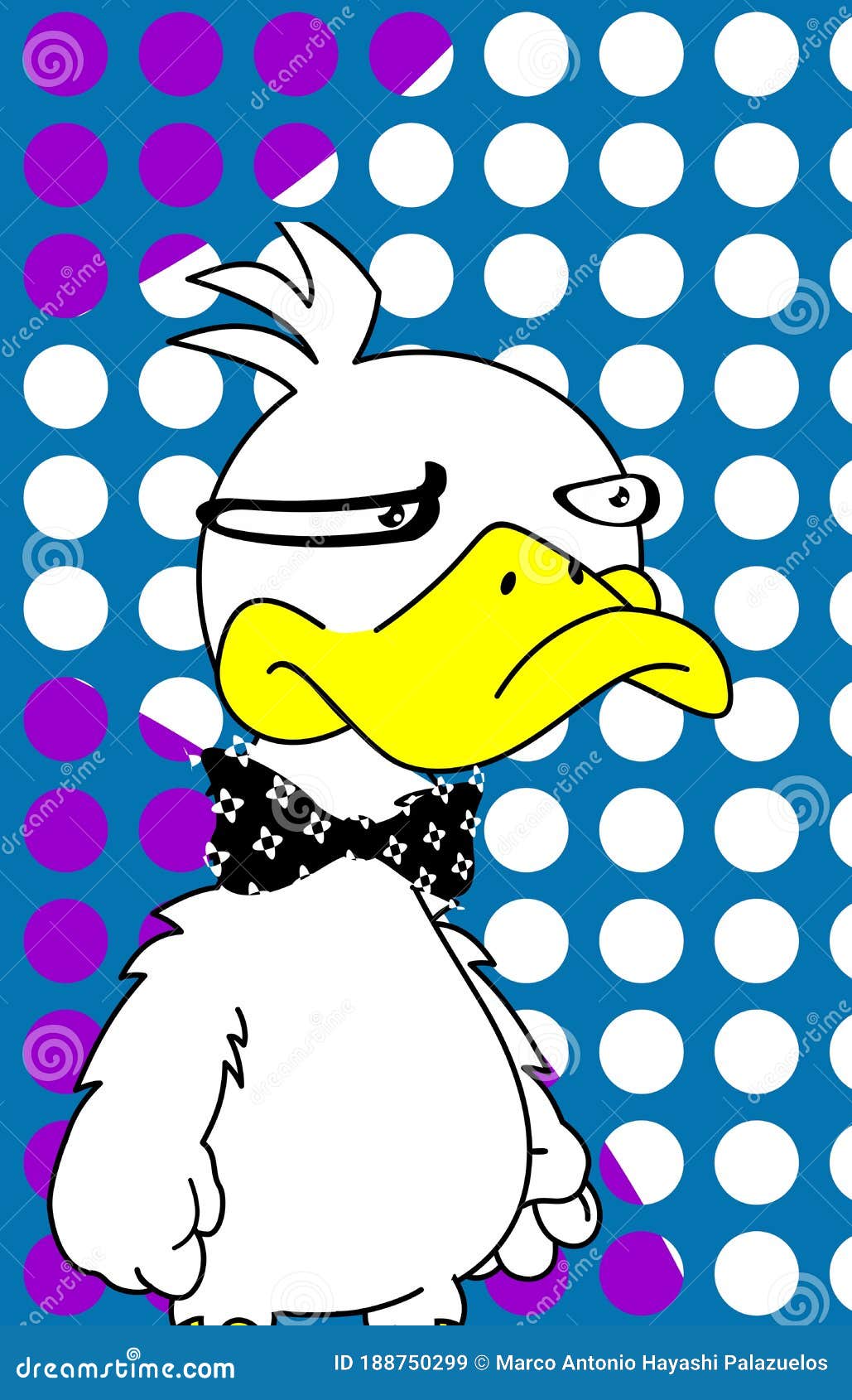 Grumpy Goose Head Cartoon Vector Illustration For Logos And Icons ...