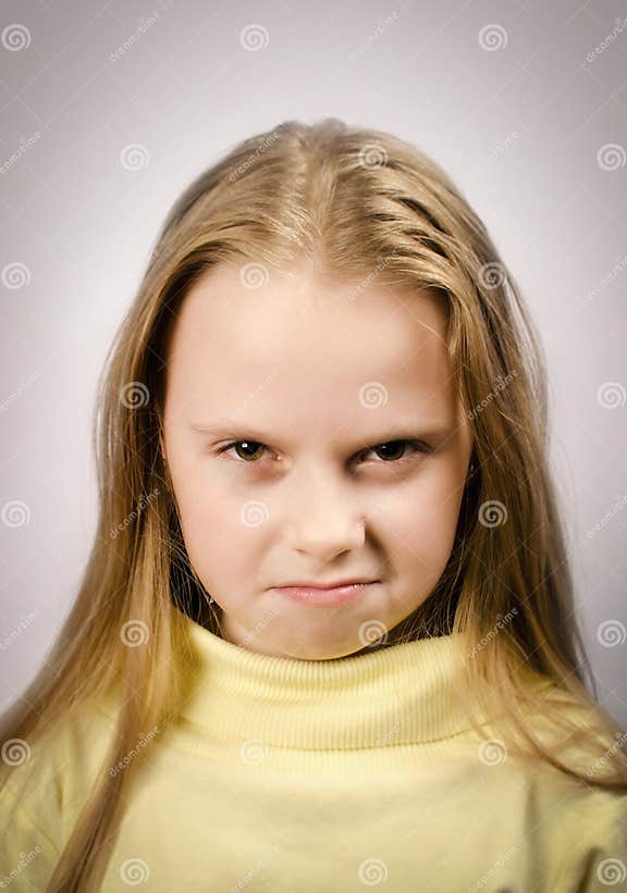 Grumpy girl stock image. Image of cute, hair, standing - 27840051