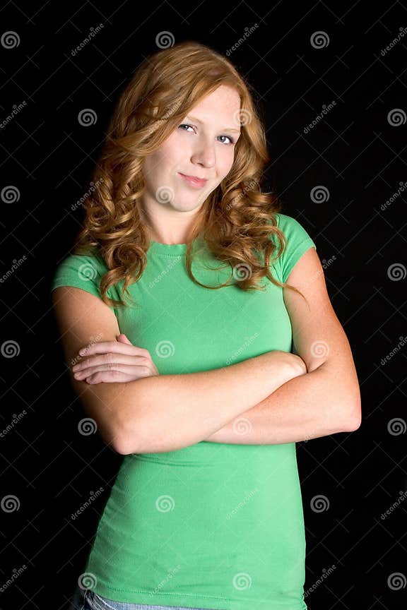 Grumpy Girl stock image. Image of black, portrait, crossed - 3257273