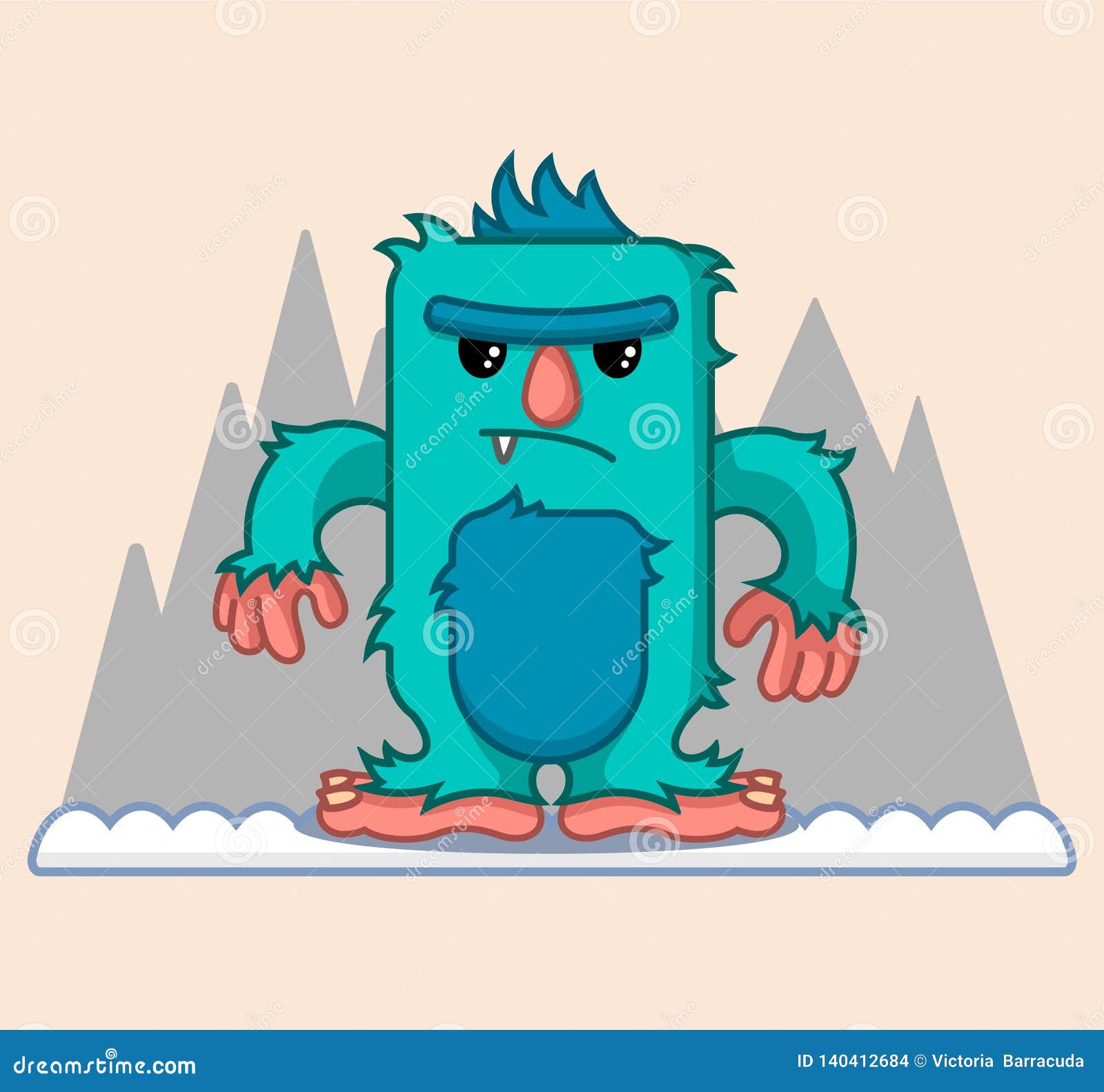 Grumpy Green Furry Monster Holding Happy New Year 2025 Banner, Isolated ...