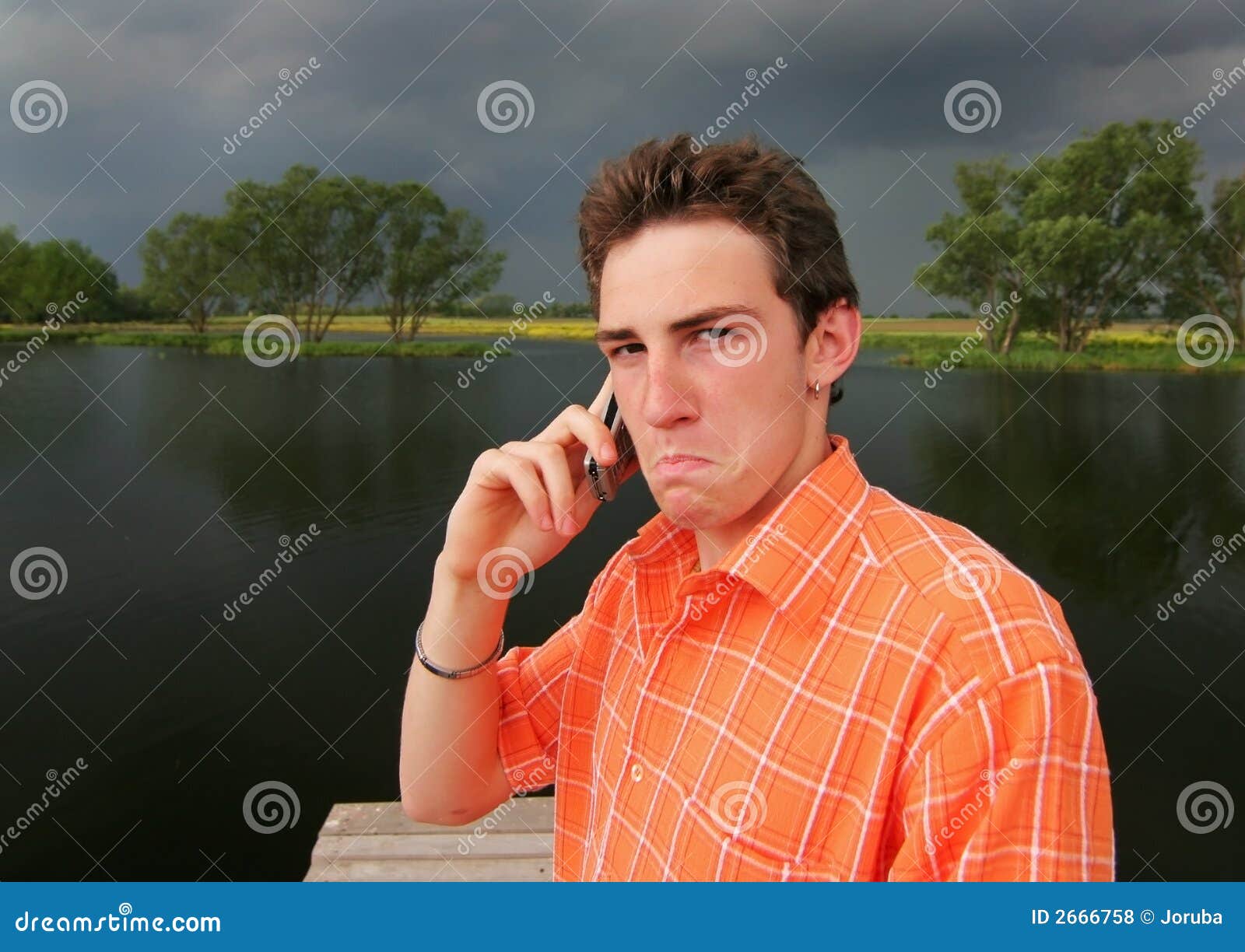 Grumpy guy stock photo. Image of lake, gloomy, communication - 2666758