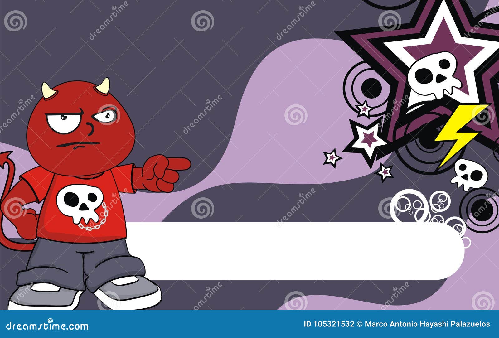 Incredulous Demon Kid Cartoon Expression Background | CartoonDealer.com ...