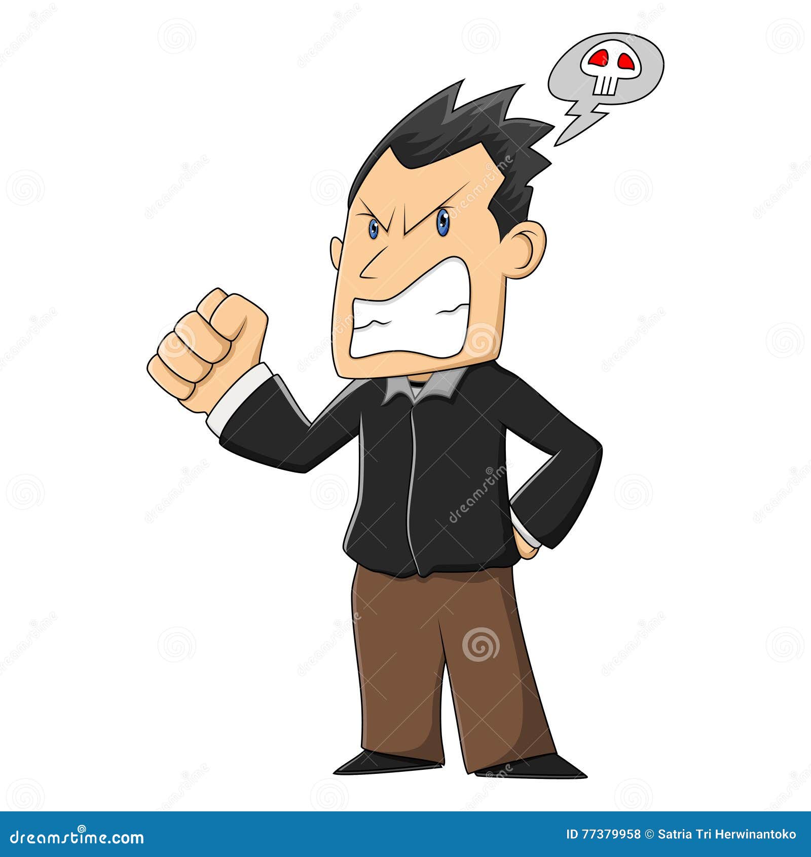 Grumpy man cartoon stock vector. Illustration of businessman - 77379958