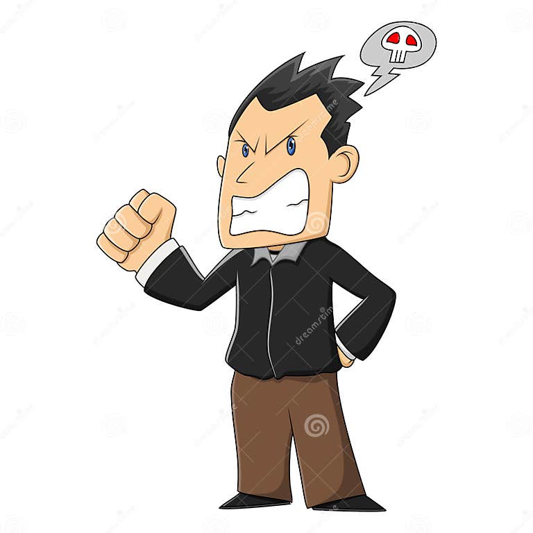 Grumpy man cartoon stock vector. Illustration of businessman - 77379958