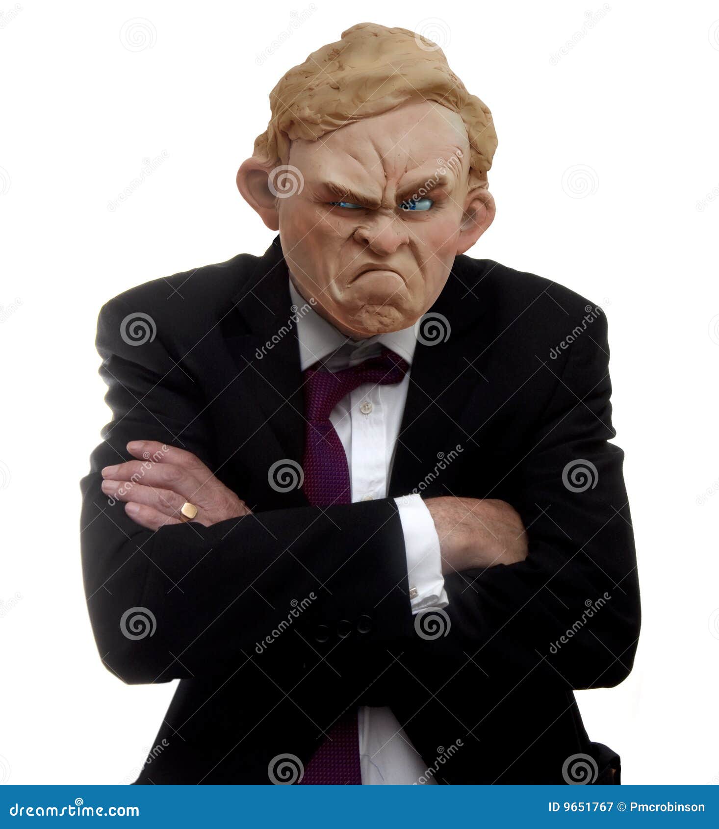 Grumpy Man with Crossed Arms Stock Image - Image of cantankerous ...