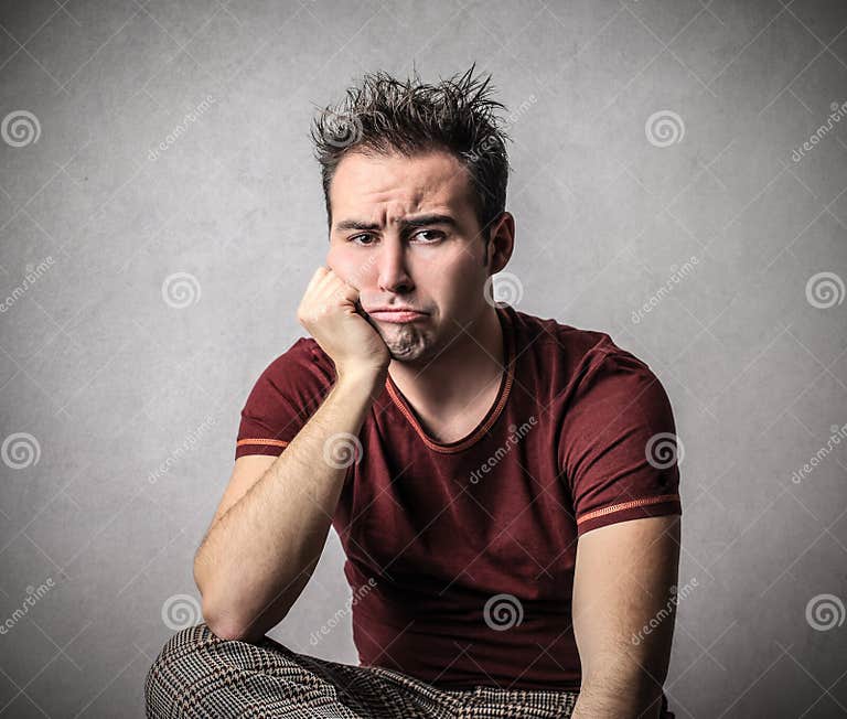 Grumpy man stock photo. Image of luck, adult, handsome - 37013988